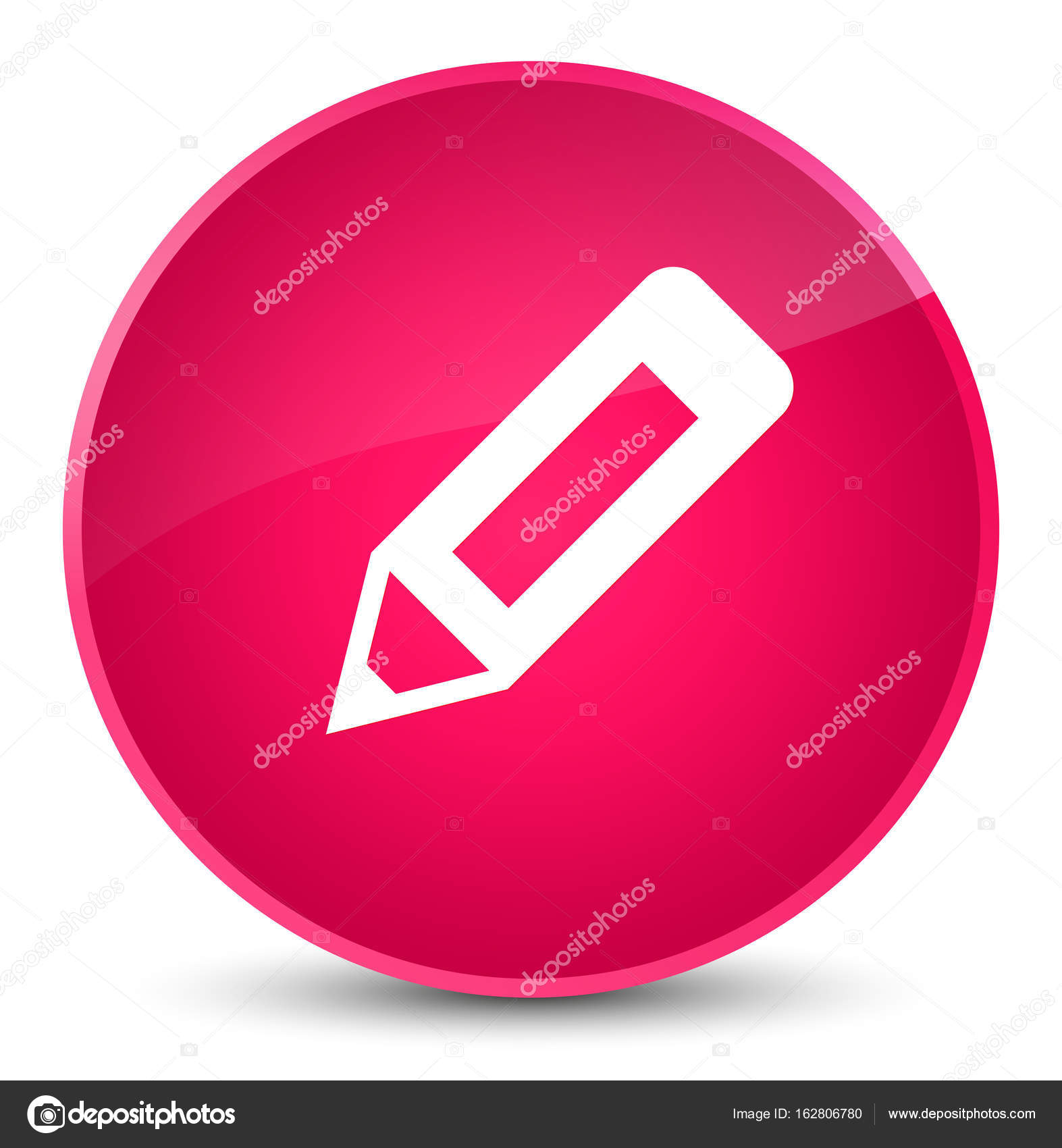 Pencil icon elegant pink round button — Stock Photo © FR_Design #162806780
