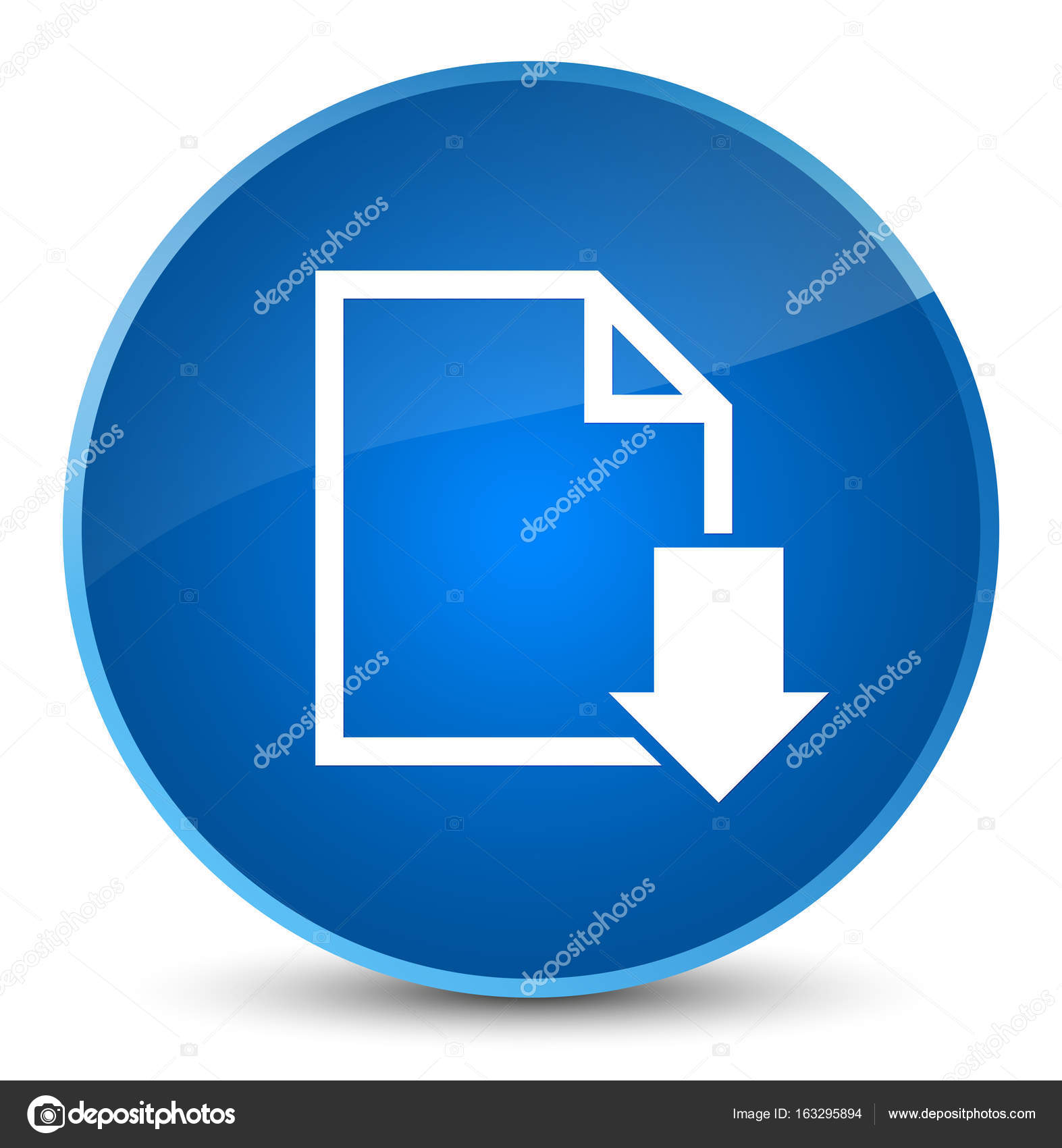 Download document icon elegant blue round button — Stock Photo © FR ...