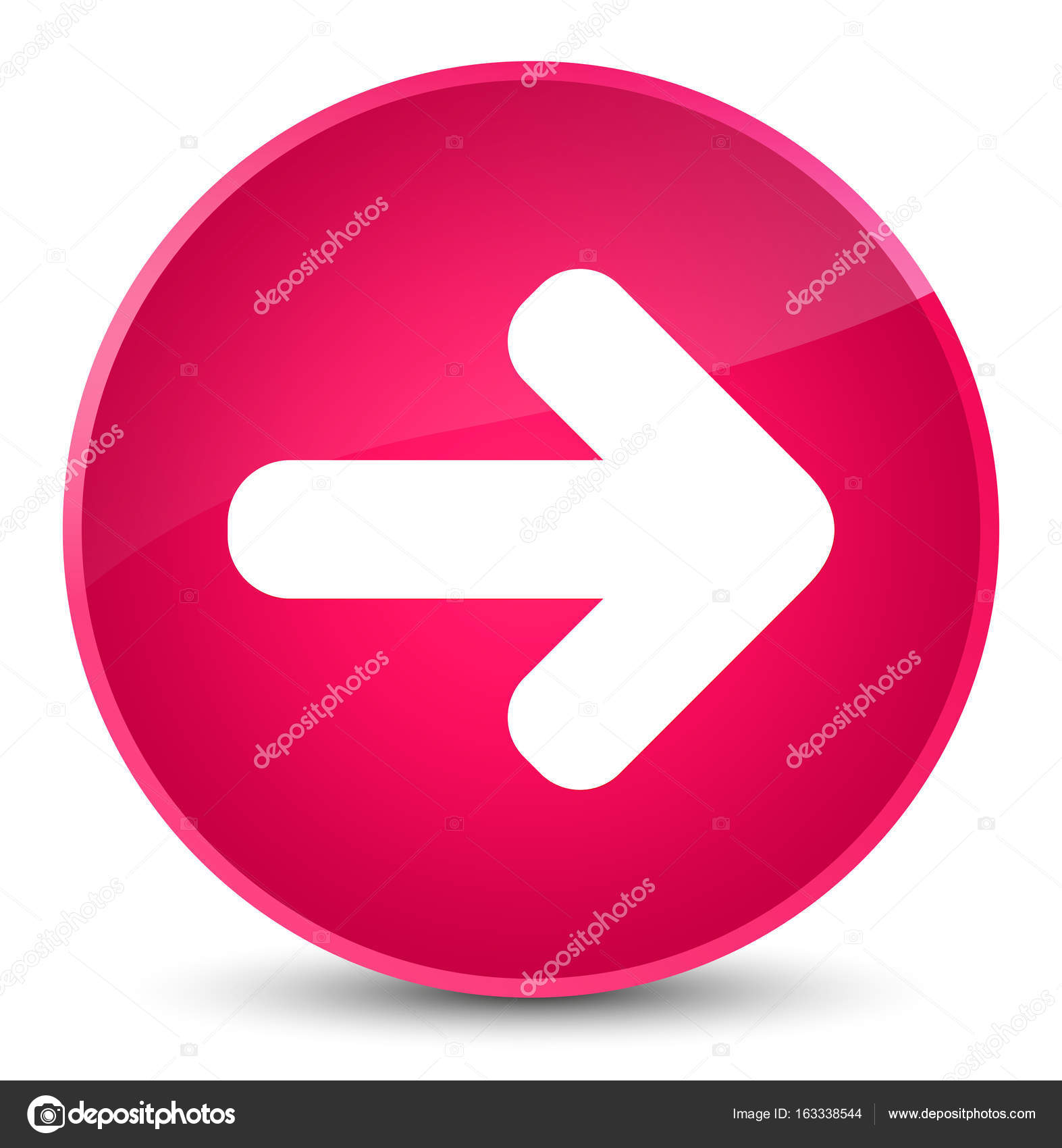 Next Arrow Button Next Arrow Icon Elegant Pink Round Button — Stock