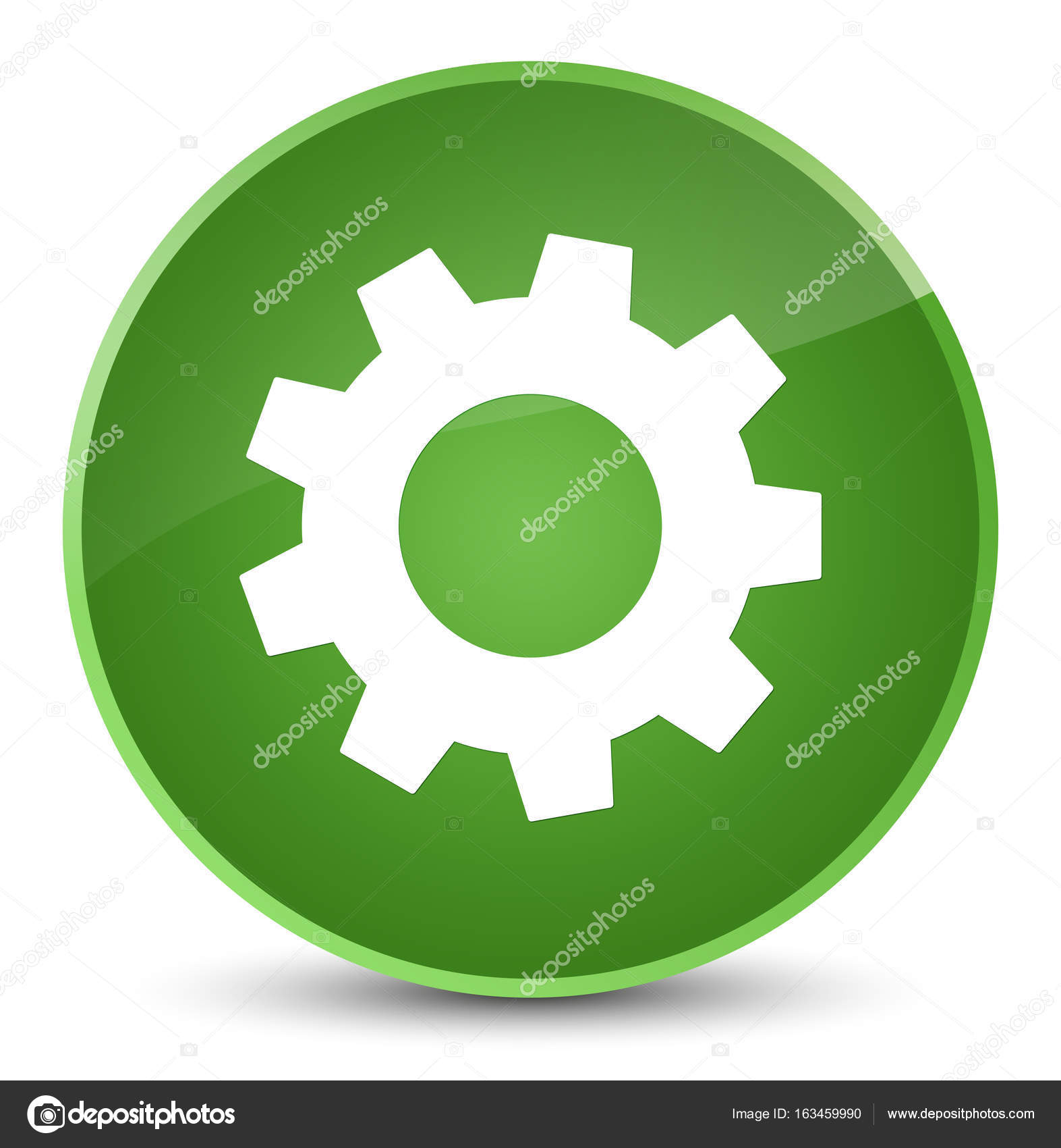 Process icon elegant soft green round button — Stock Photo © FR_Design ...