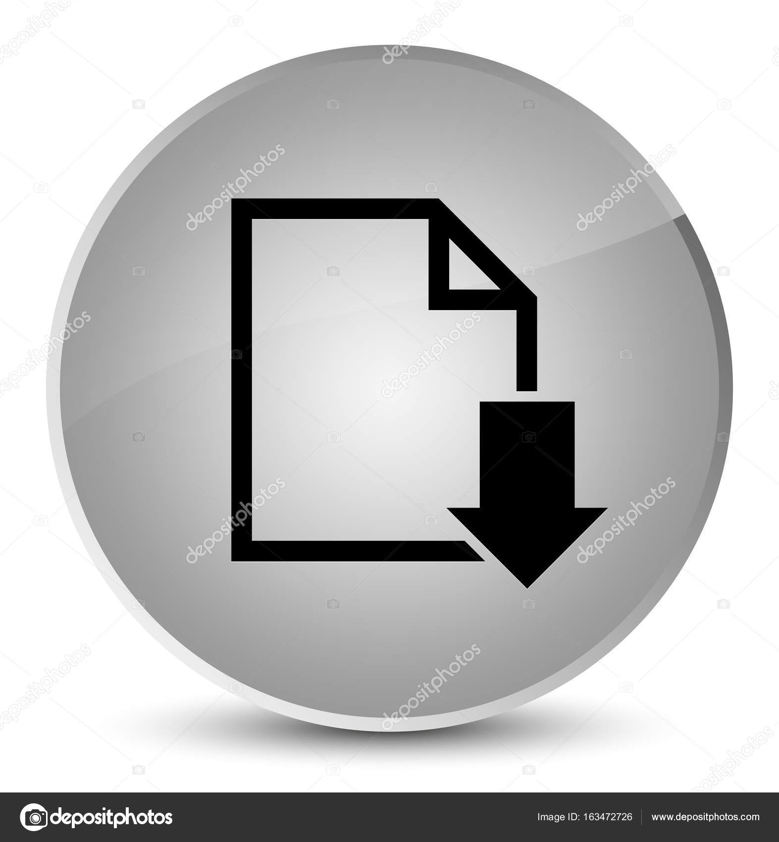 Download document icon elegant white round button — Stock Photo © FR ...
