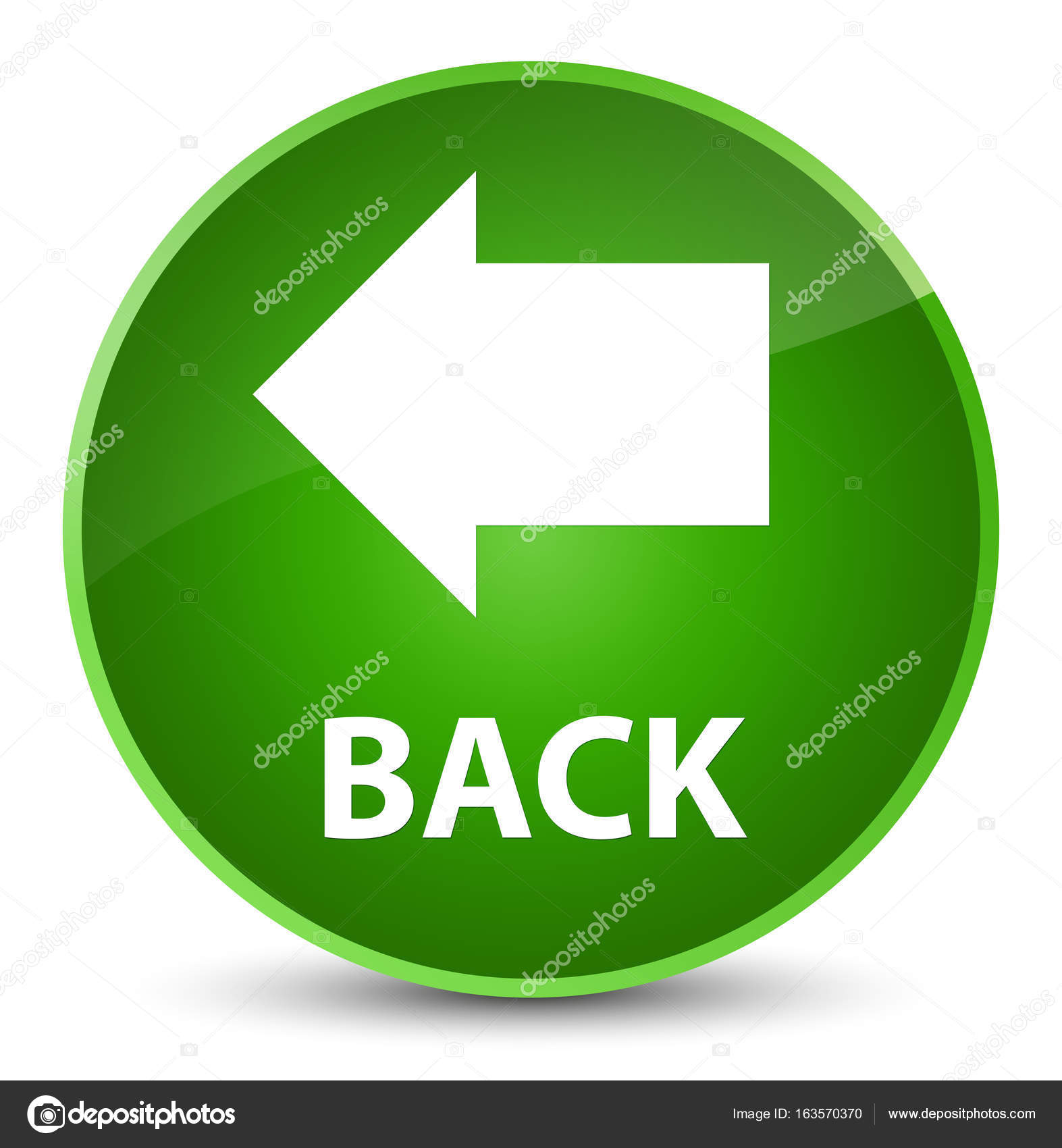 Back elegant green round button — Stock Photo © FR_Design #163570370