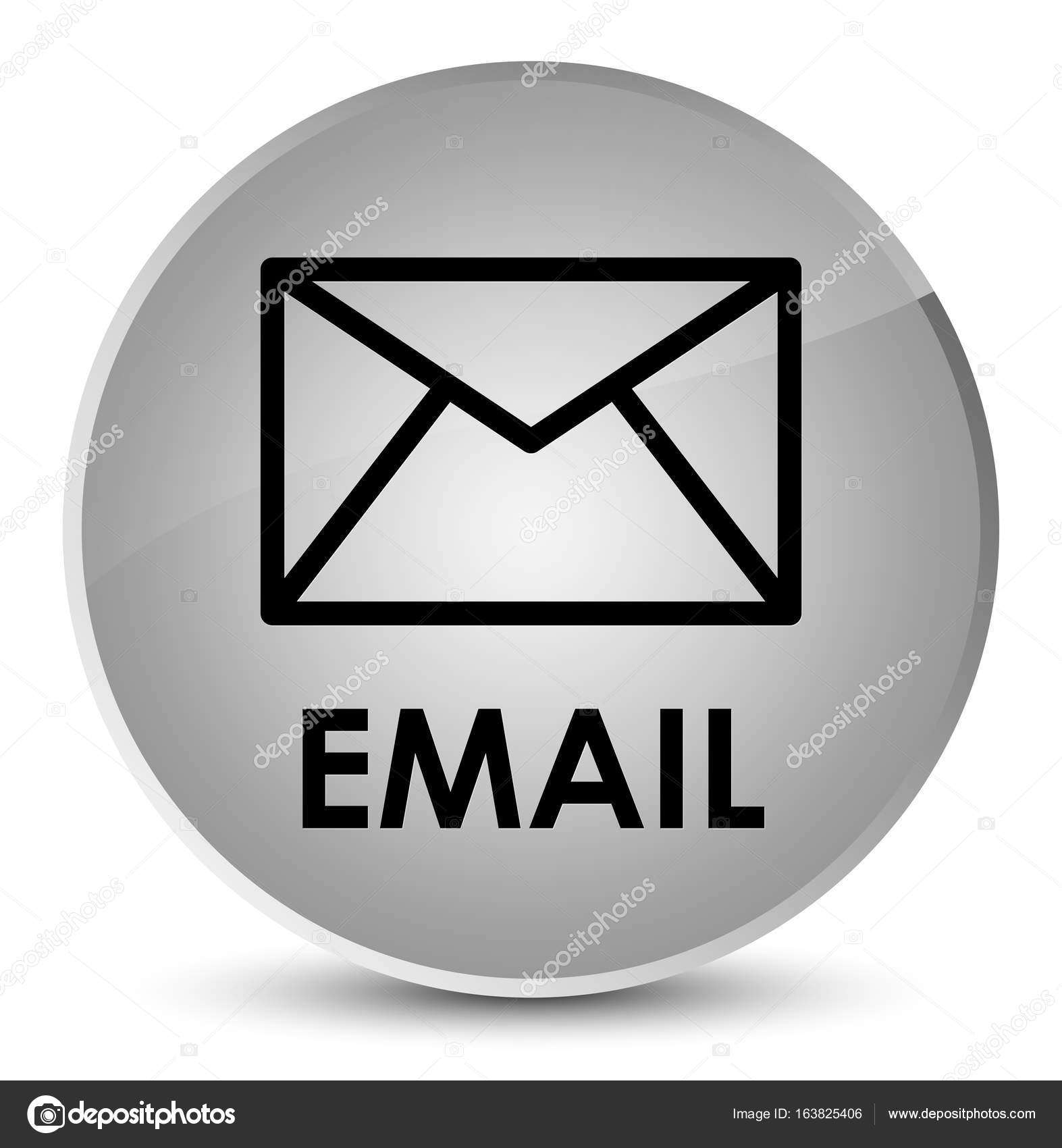 Email elegant white round button — Stock Photo © FR_Design #163825406