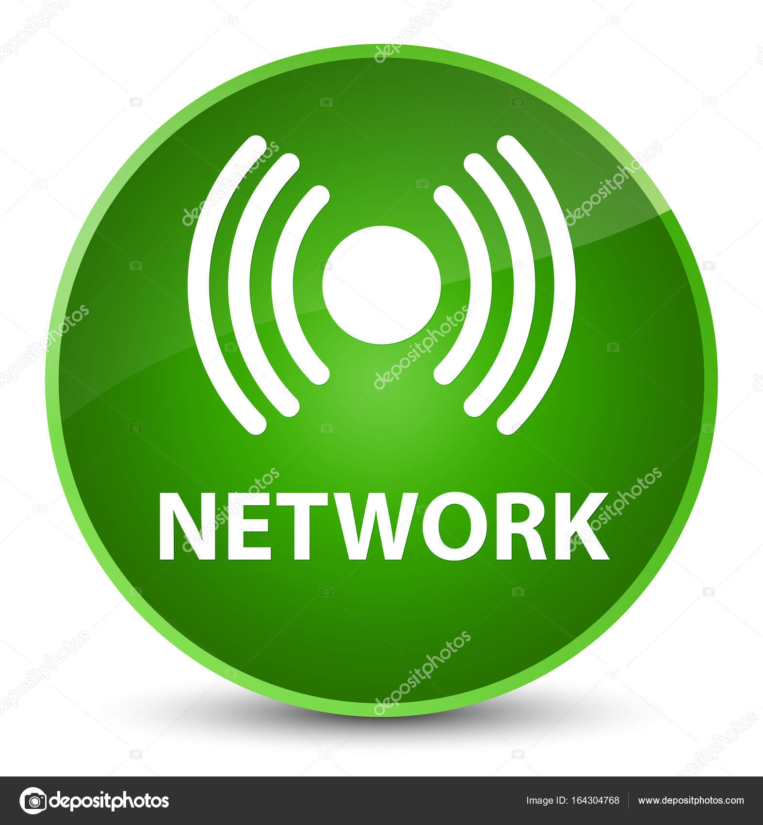 Network (signal icon) elegant green round button — Stock Photo © FR ...