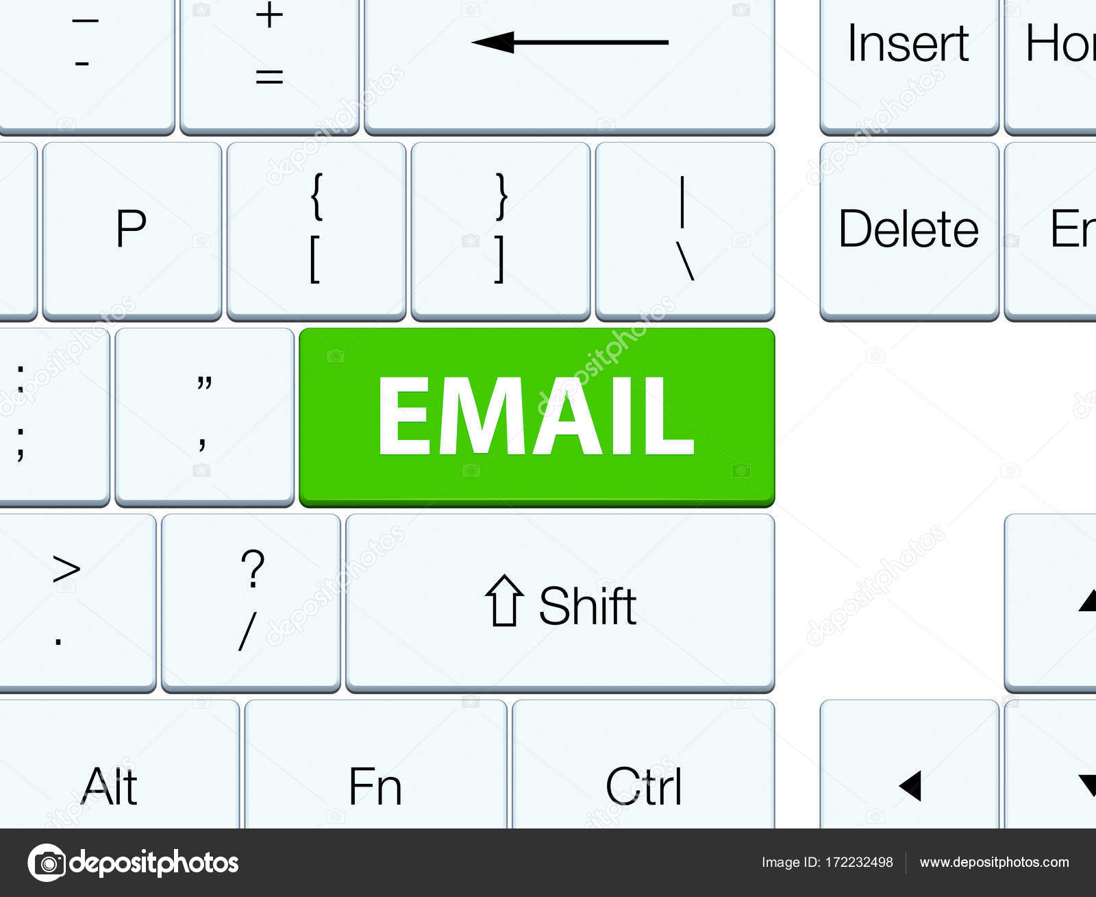 Email soft green keyboard button — Stock Photo © FR_Design #172232498