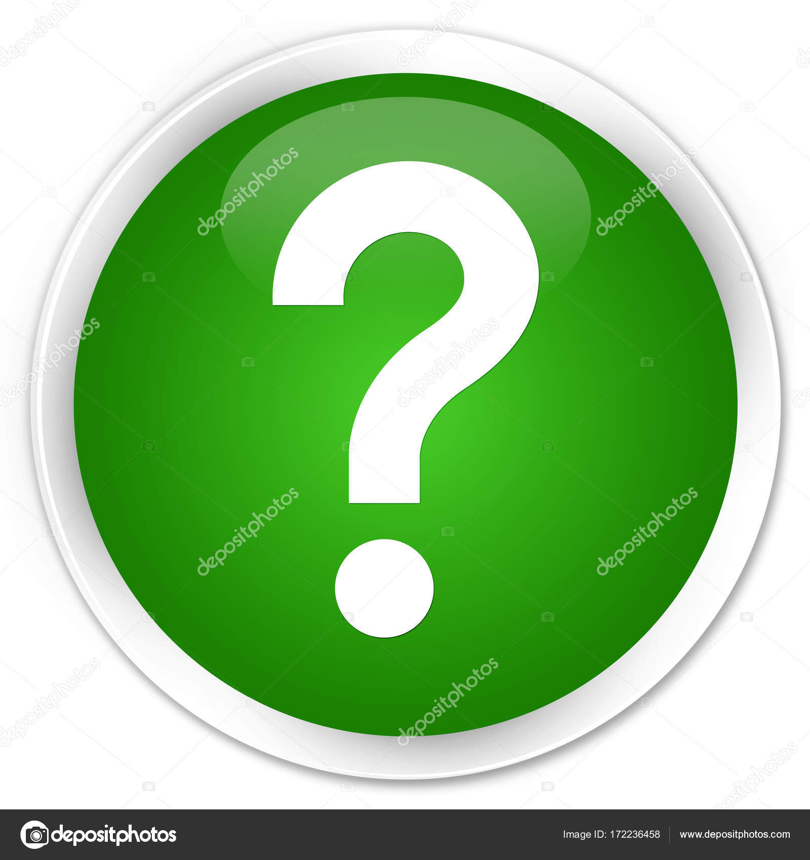 Question mark icon premium green round button Stock Photo by ©FR_Design ...