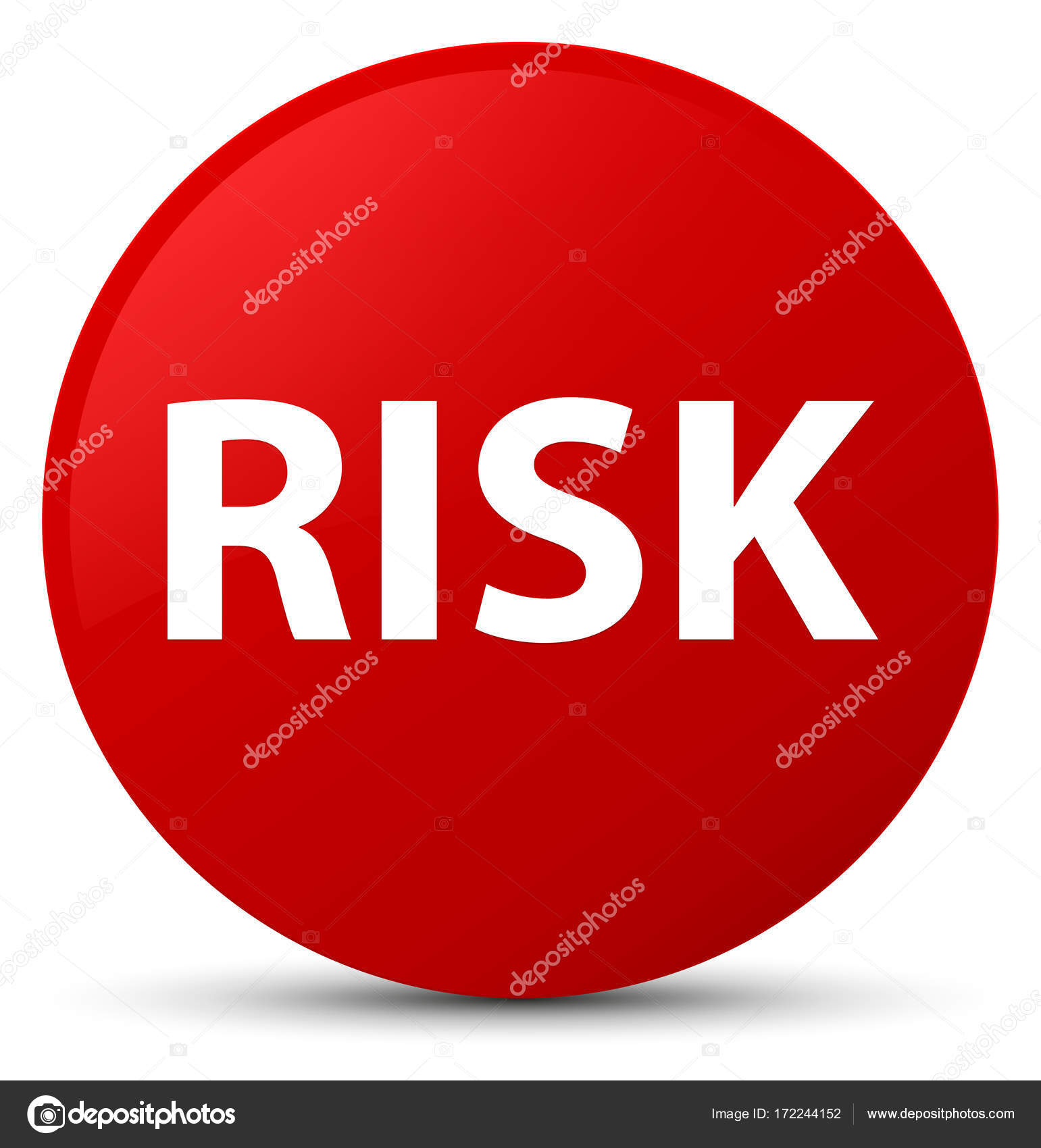 Risk red round button — Stock Photo © FR_Design #172244152