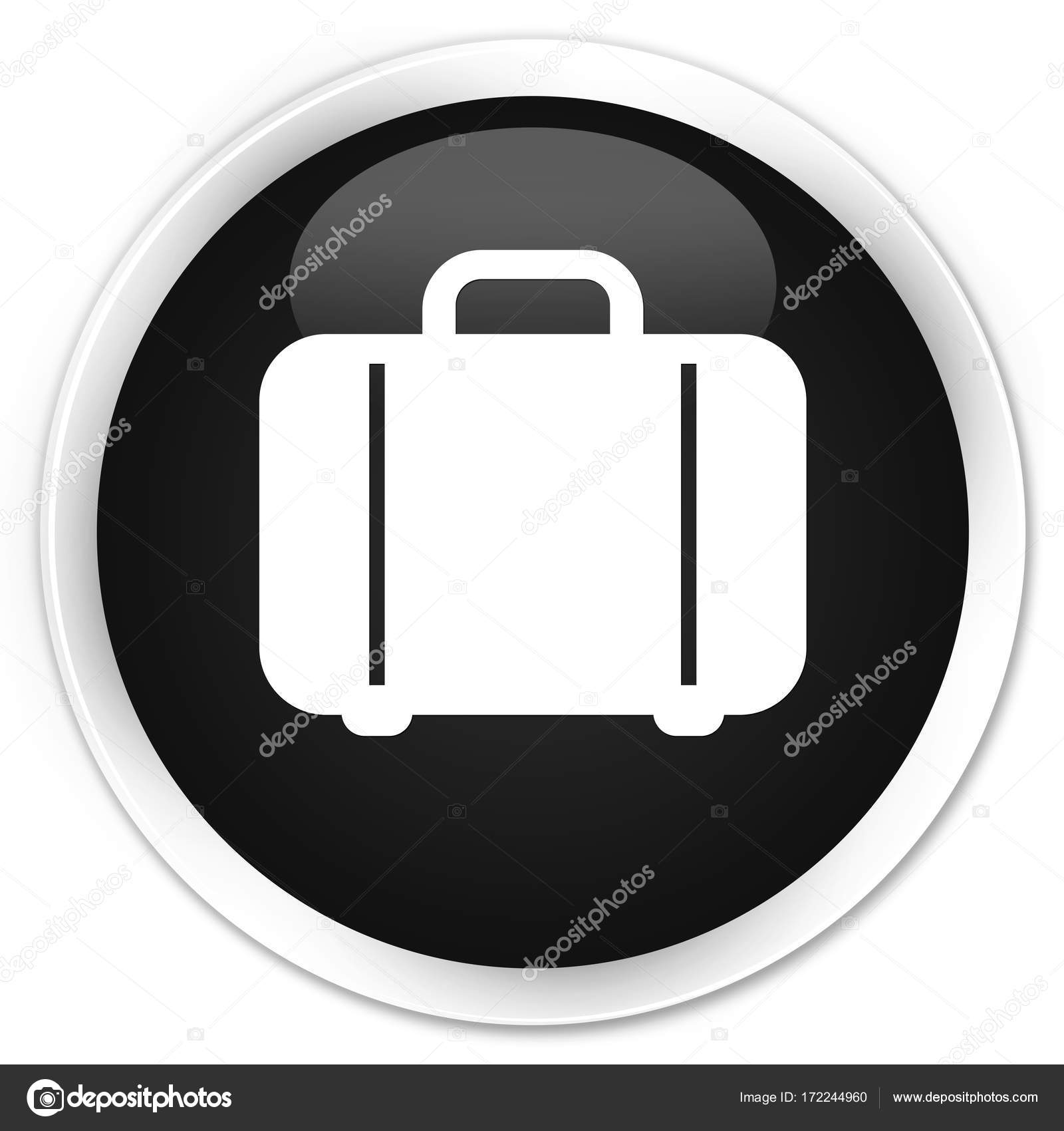 Bag icon premium black round button — Stock Photo © FR_Design #172244960
