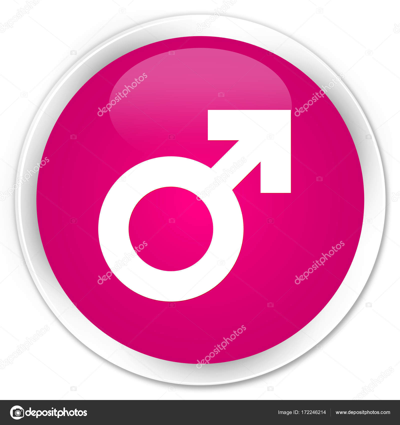Male sign icon premium pink round button — Stock Photo © FR_Design ...