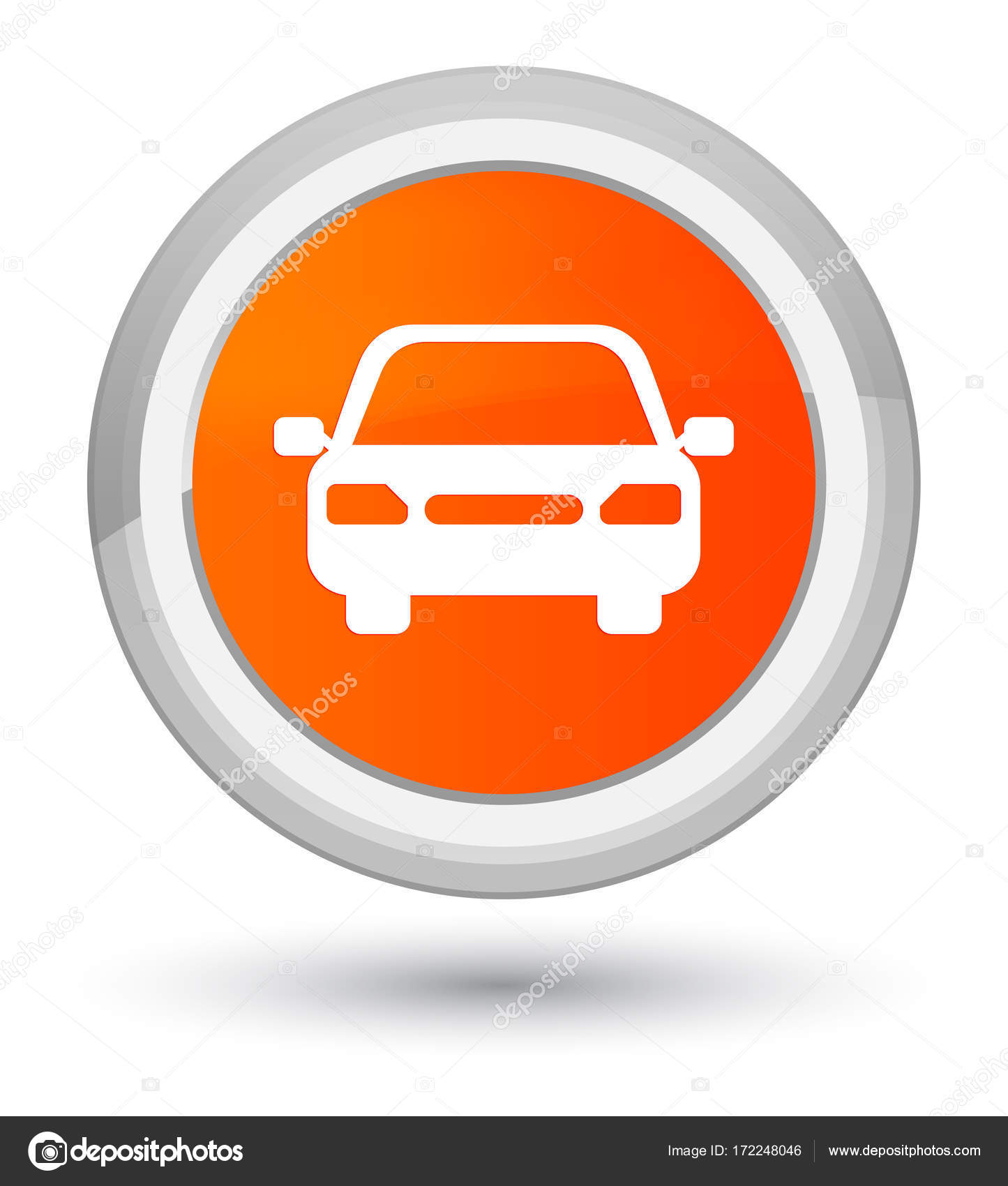 Car icon prime orange round button — Stock Photo © FR_Design #172248046