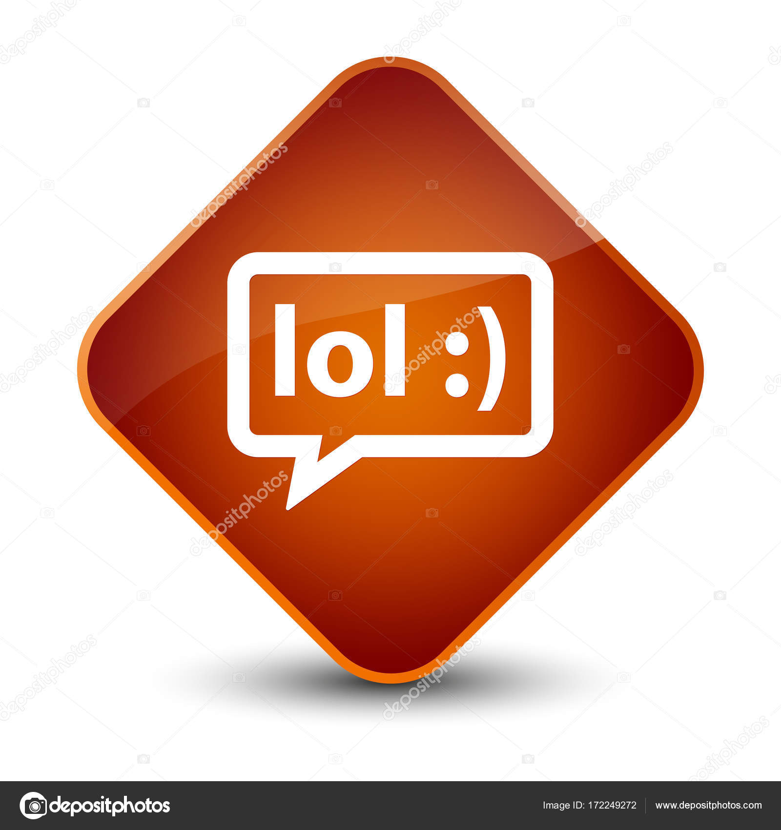 LOL bubble icon elegant brown diamond button — Stock Photo © FR_Design ...