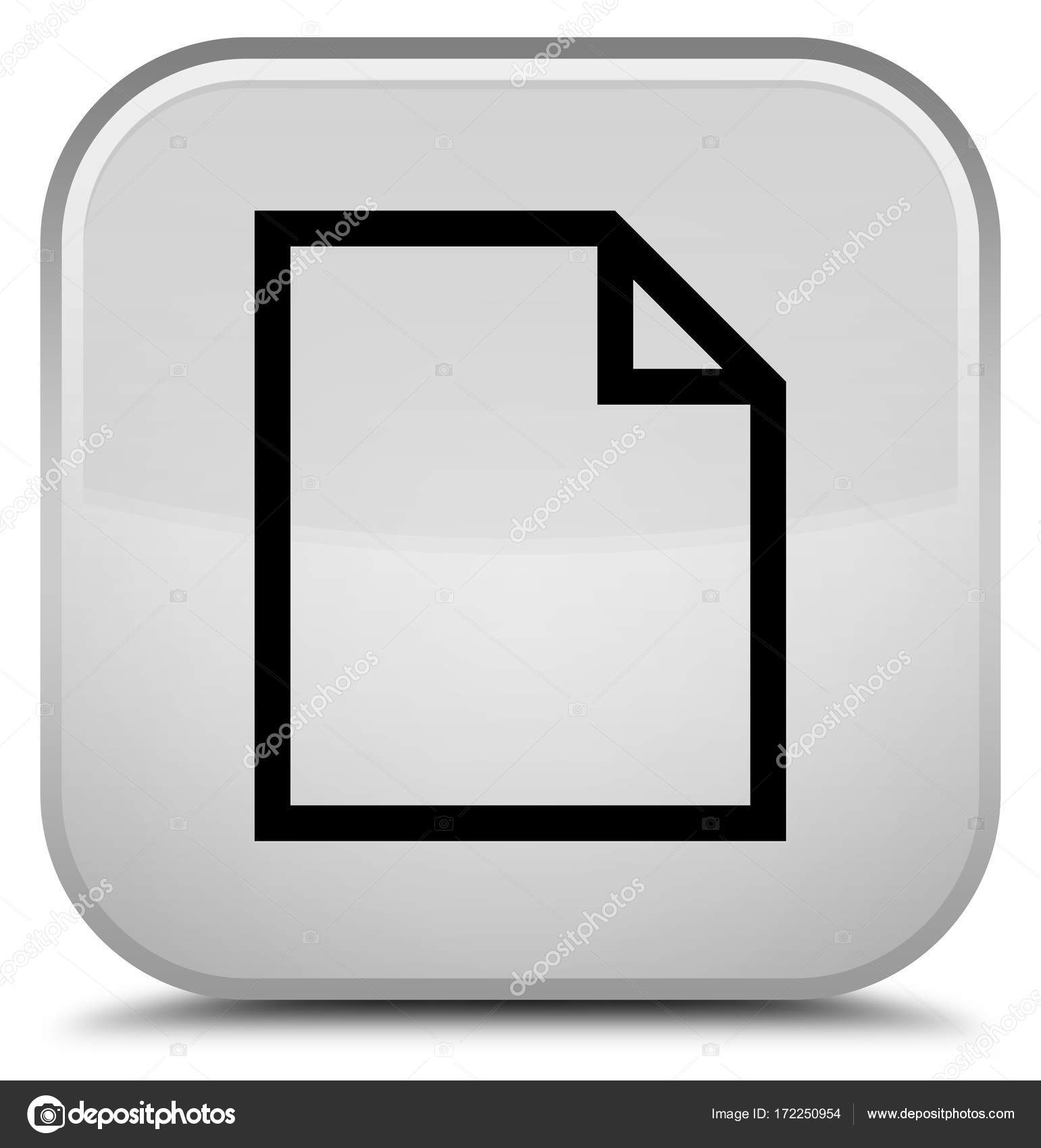 Blank page icon special white square button — Stock Photo © FR_Design ...