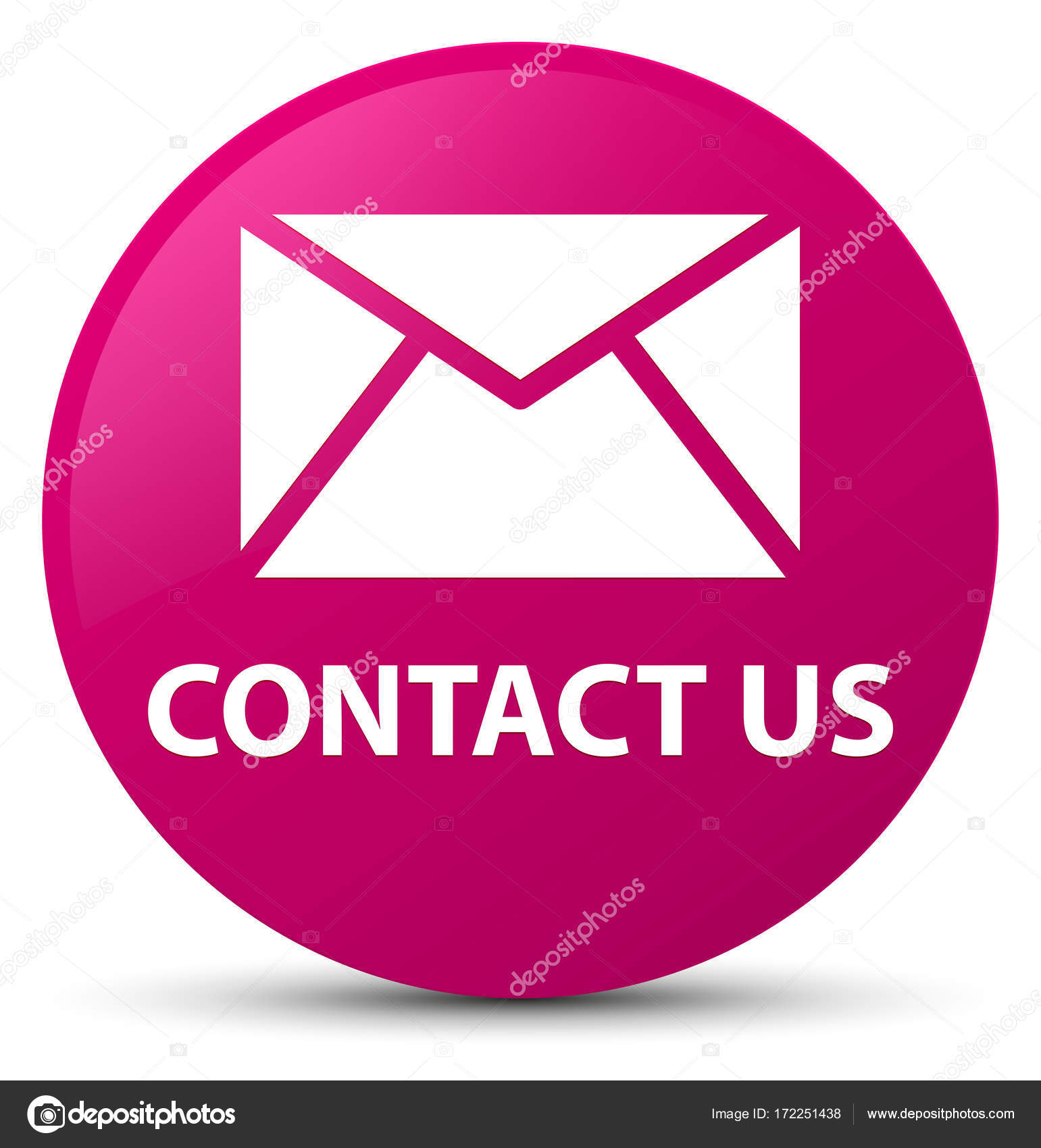 Contact us (email icon) pink round button — Stock Photo © FR_Design ...