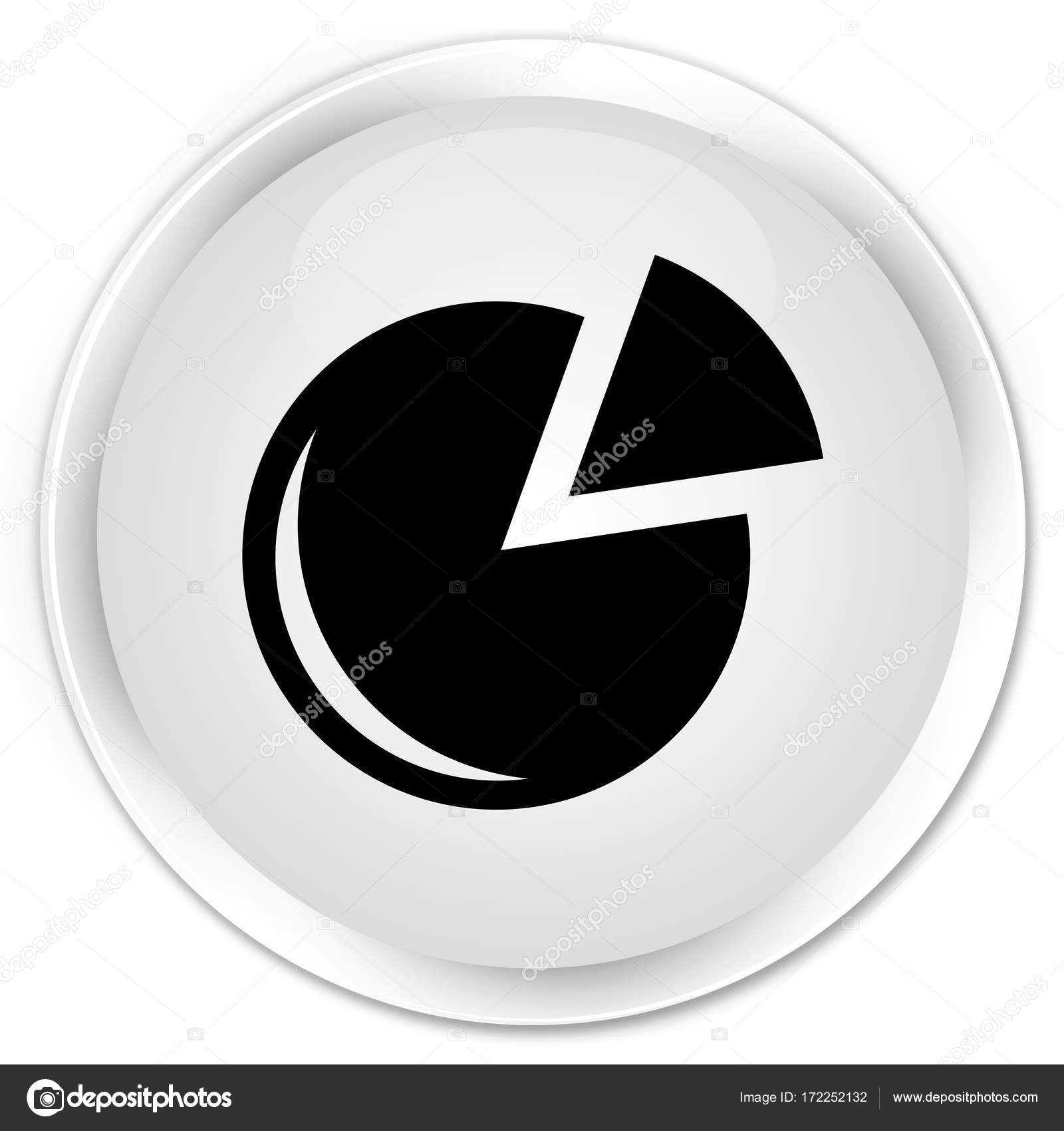 Graph icon premium white round button — Stock Photo © FR_Design #172252132