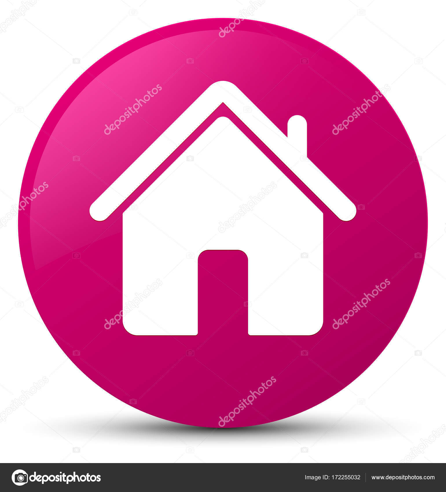 Home icon pink round button — Stock Photo © FR_Design #172255032