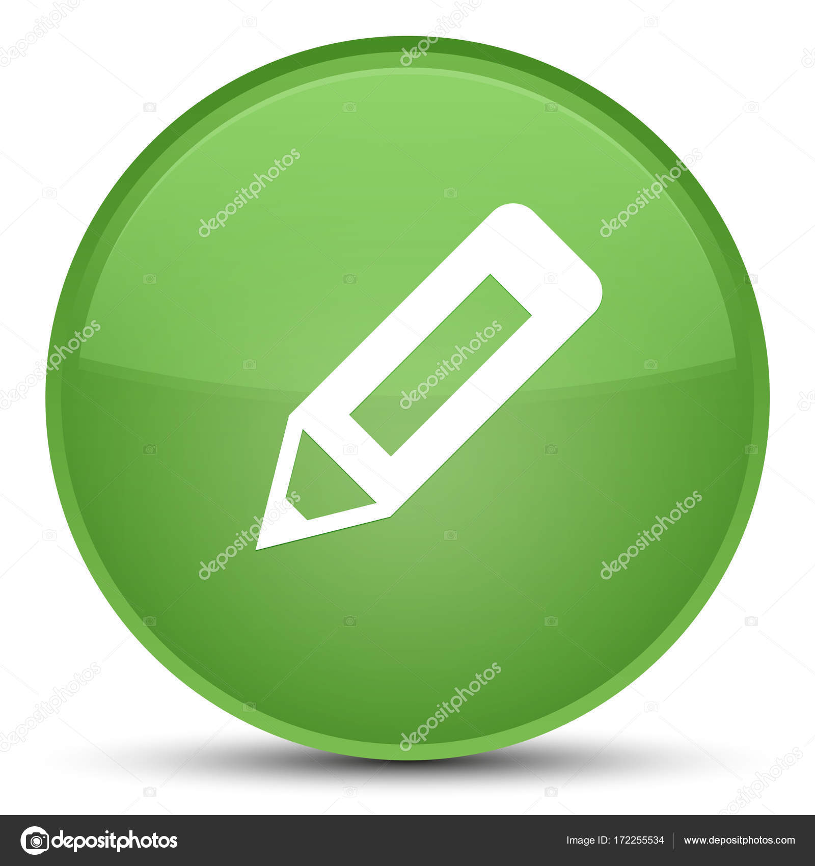 Pencil icon special soft green round button — Stock Photo © FR_Design ...