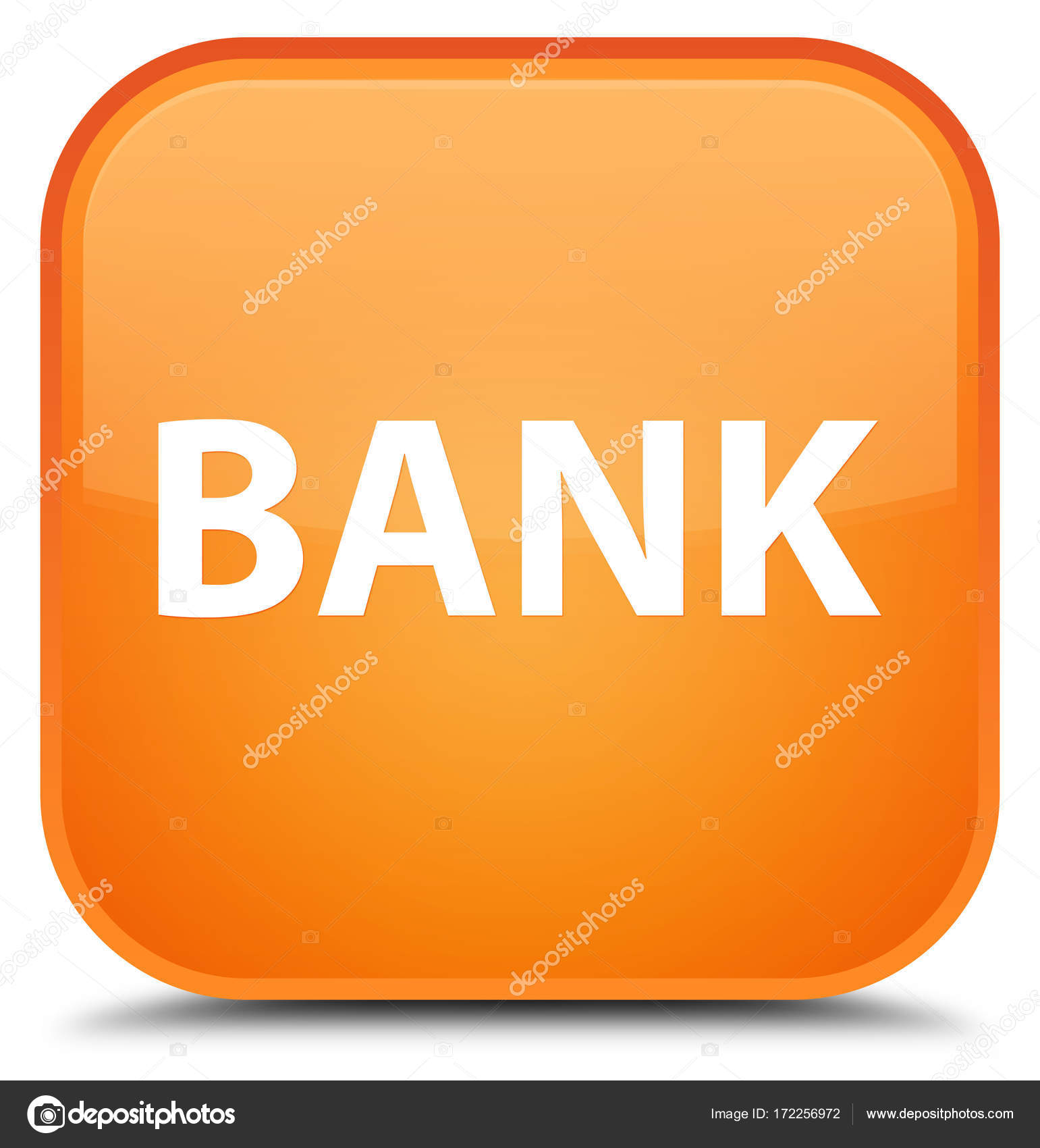 Bank special orange square button — Stock Photo © FR_Design #172256972