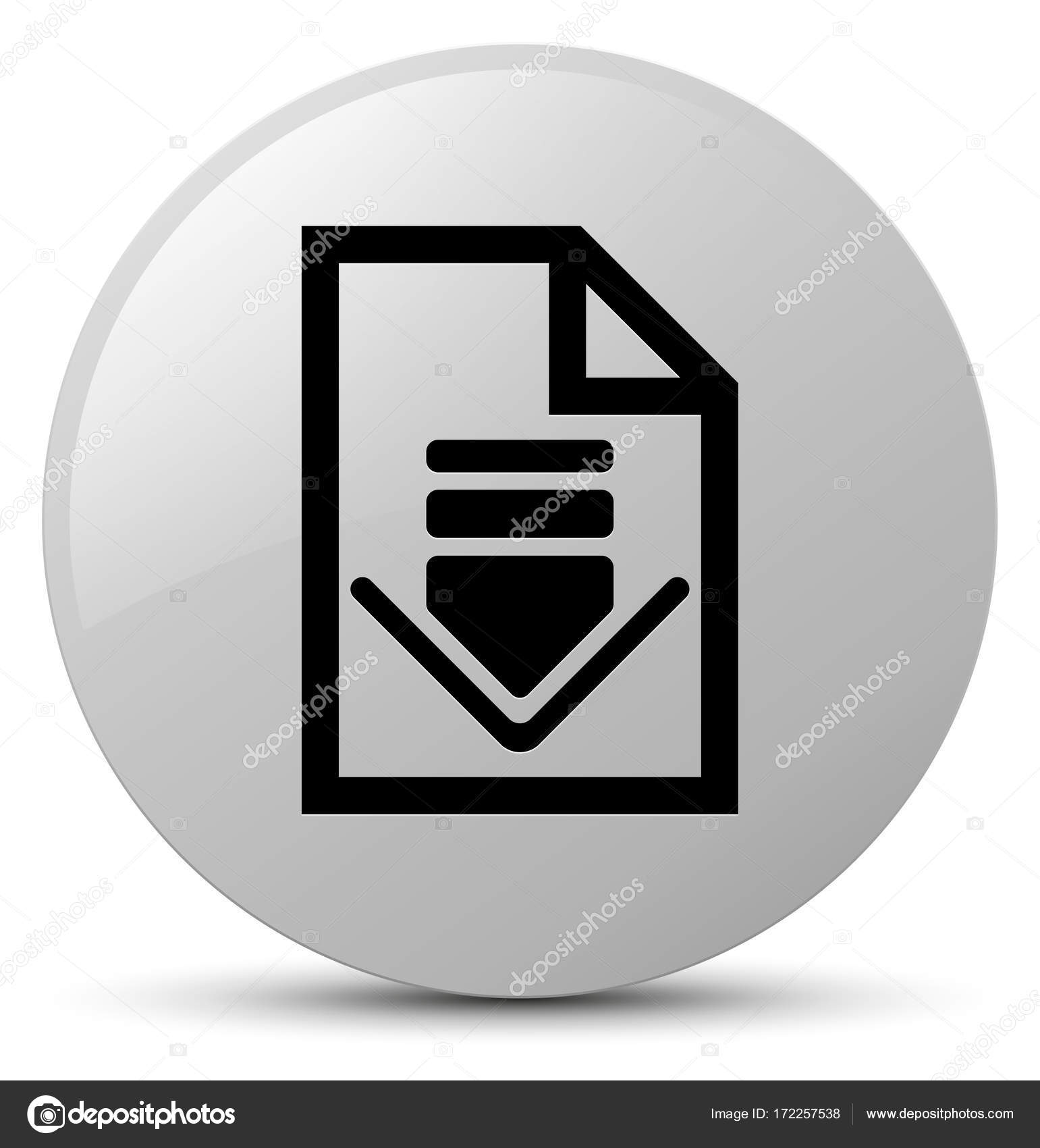 Download document icon white round button — Stock Photo © FR_Design ...