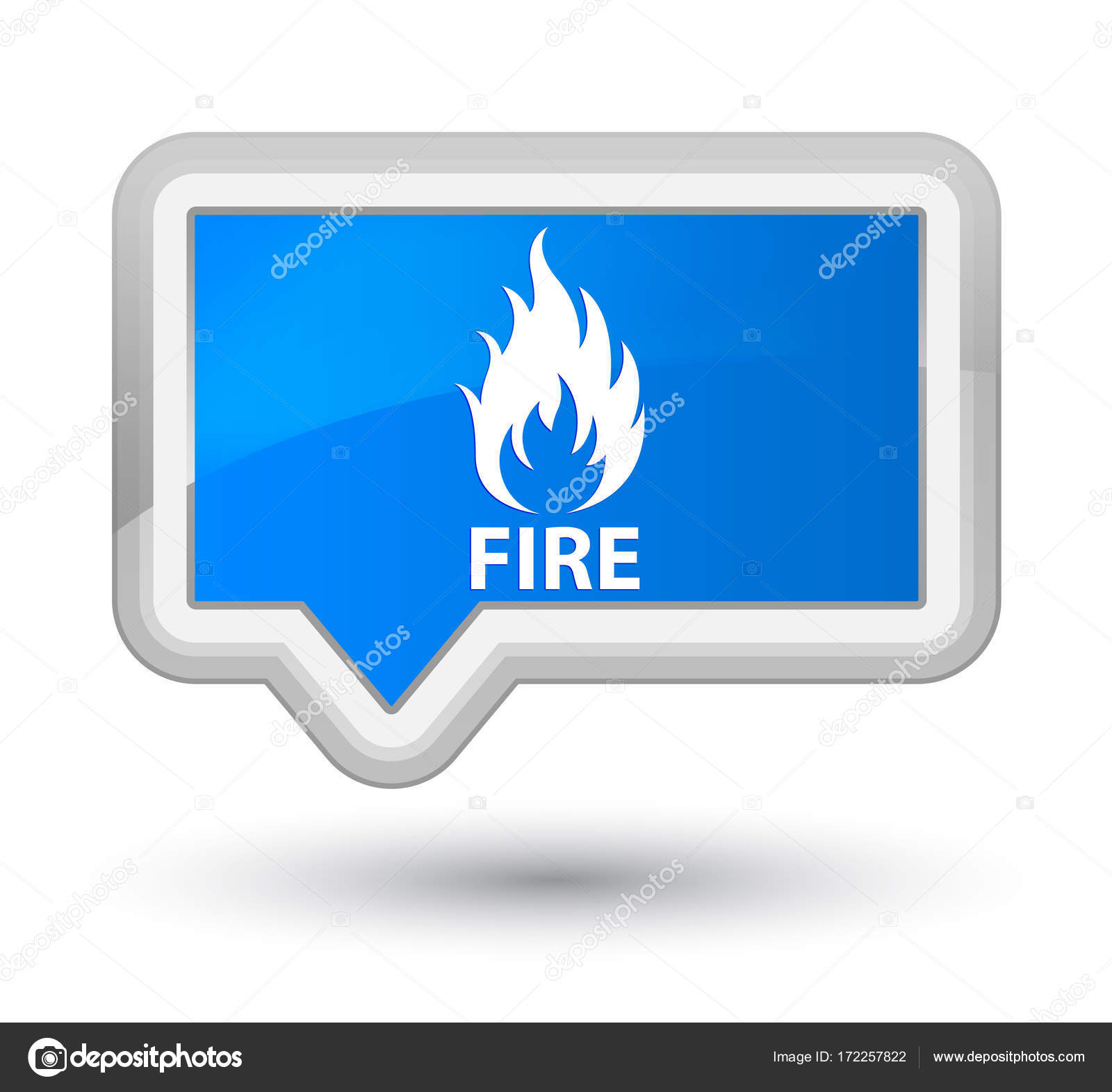 Fire prime cyan blue banner button — Stock Photo © FR_Design #172257822