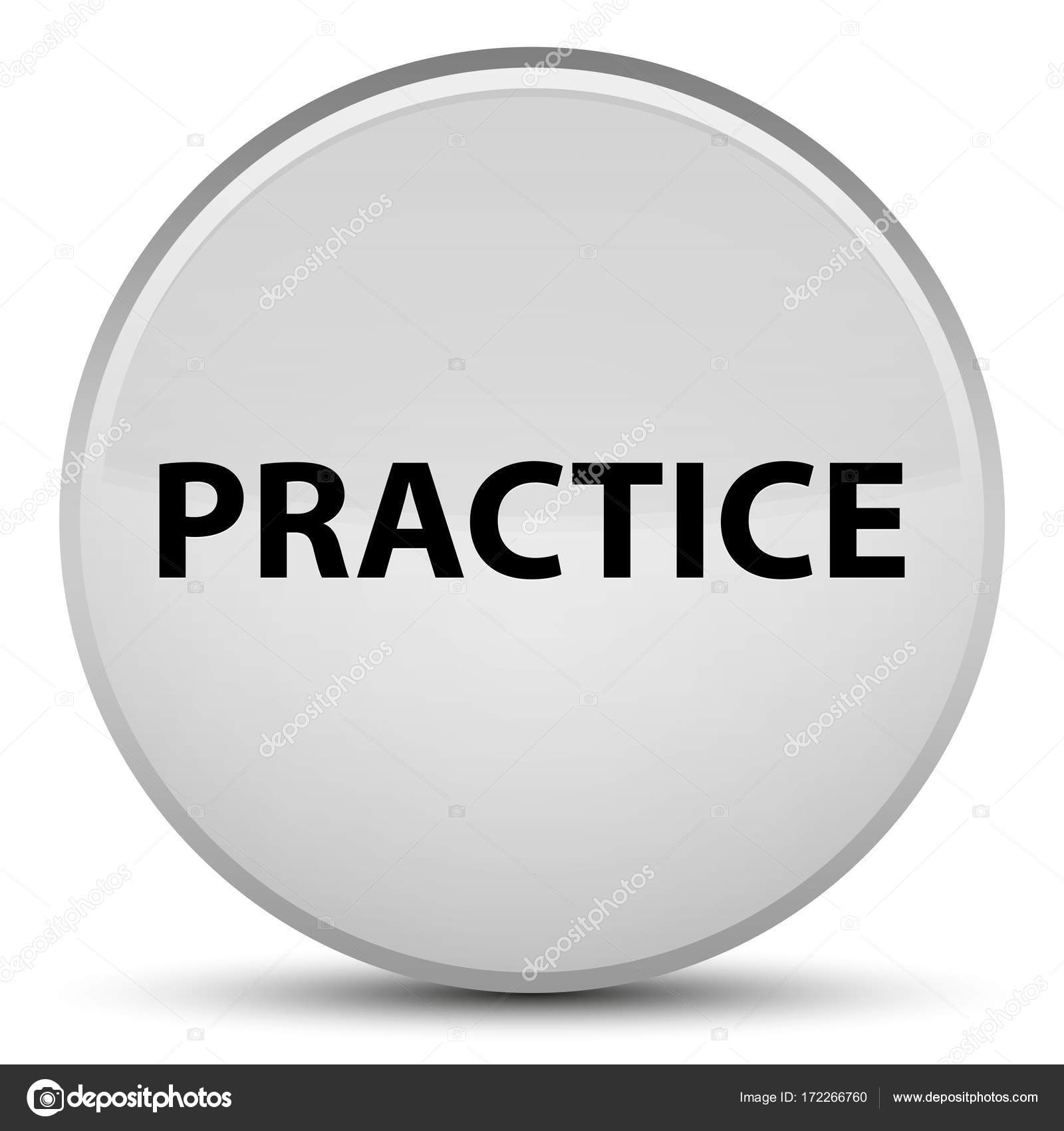 Practice special white round button — Stock Photo © FR_Design #172266760