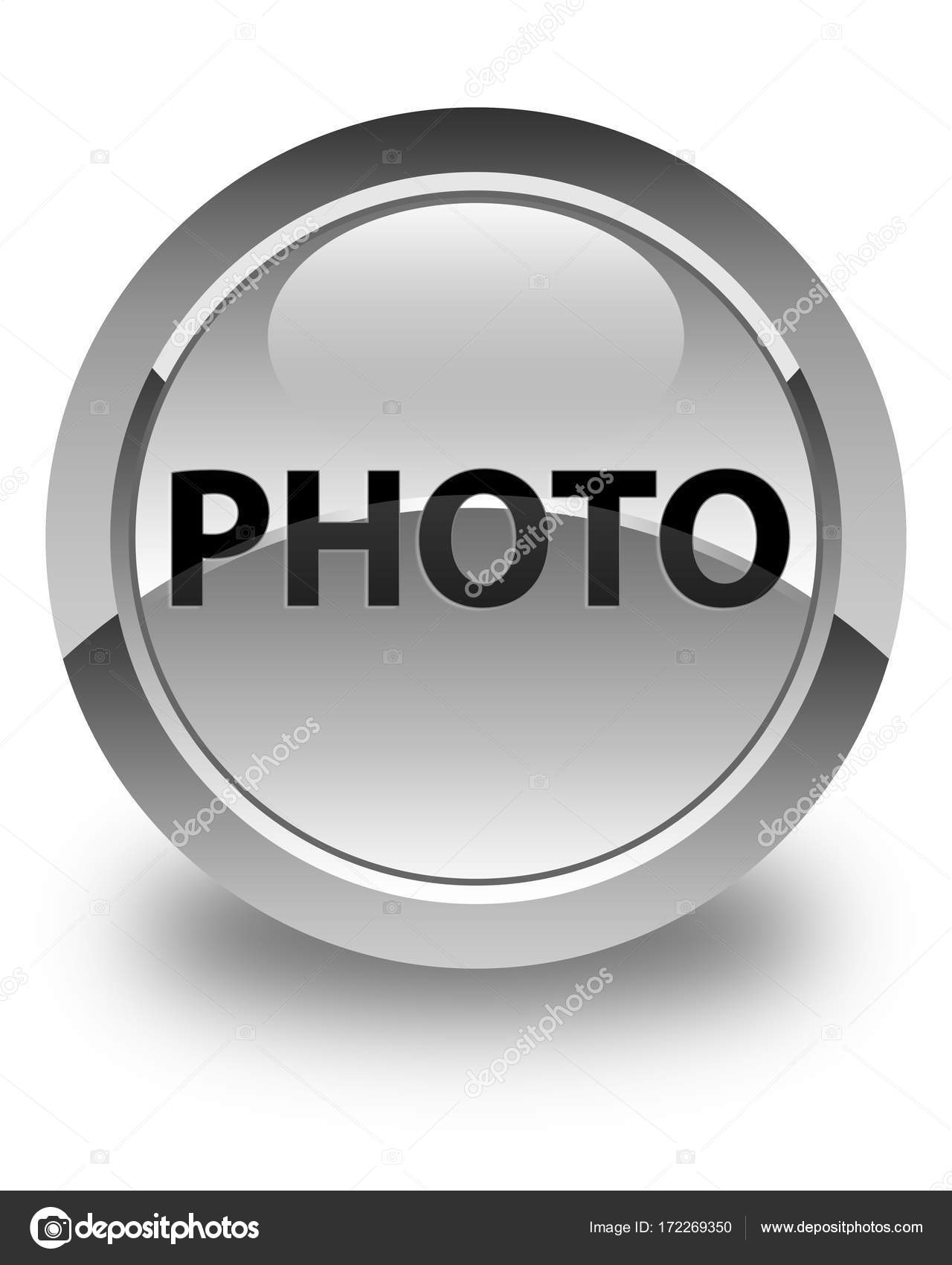 Photo glossy white round button — Stock Photo © FR_Design #172269350