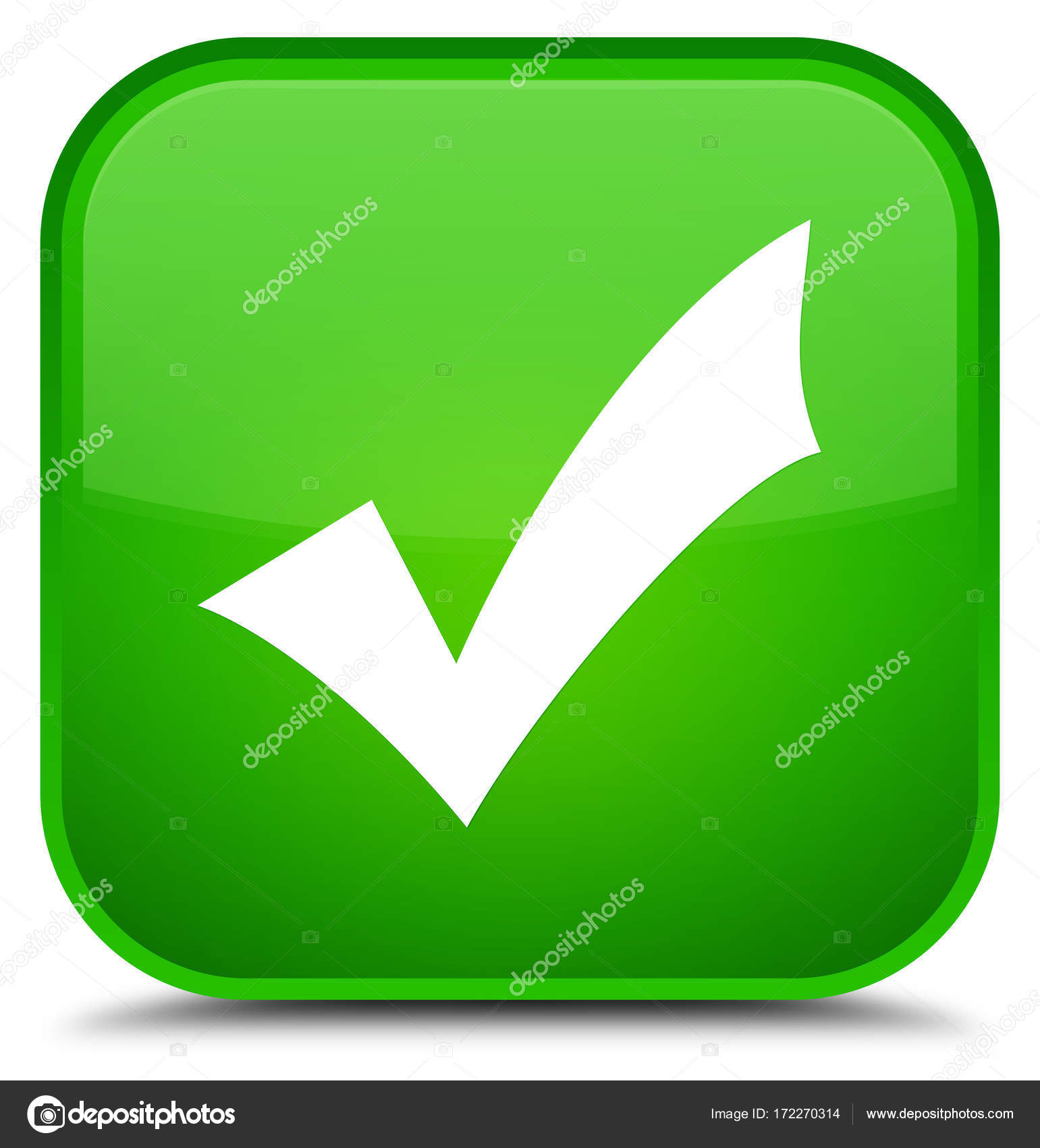 Icône de validation bouton carré vert spécial — Photo de stock par ©FR ...