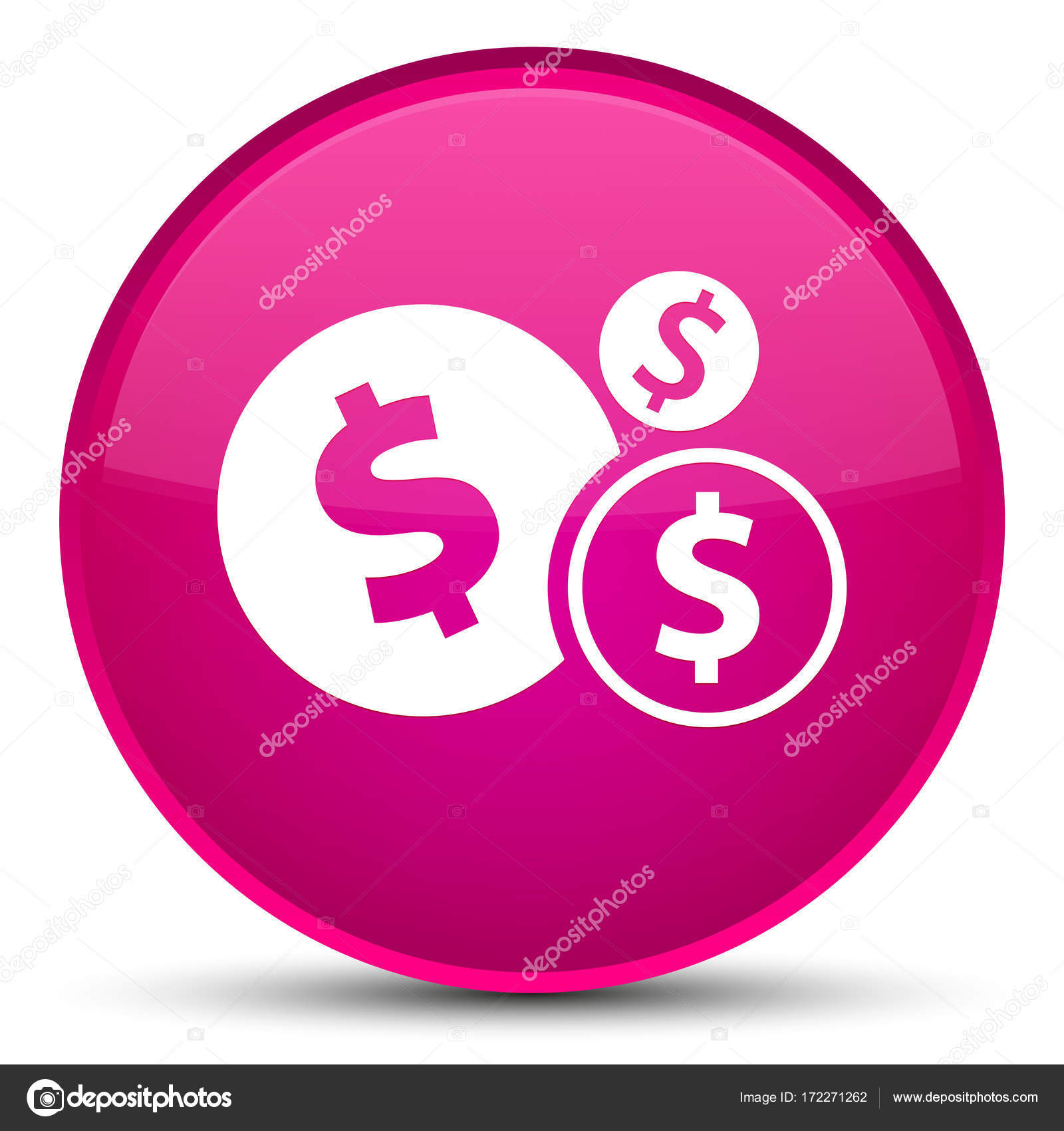 Finances dollar sign icon special pink round button — Stock Photo © FR ...