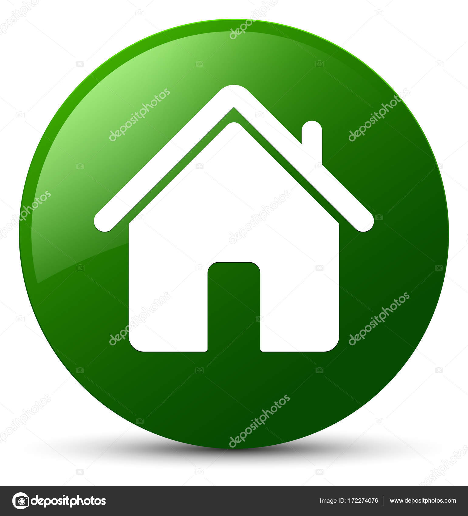 Home icon green round button — Stock Photo © FR_Design #172274076