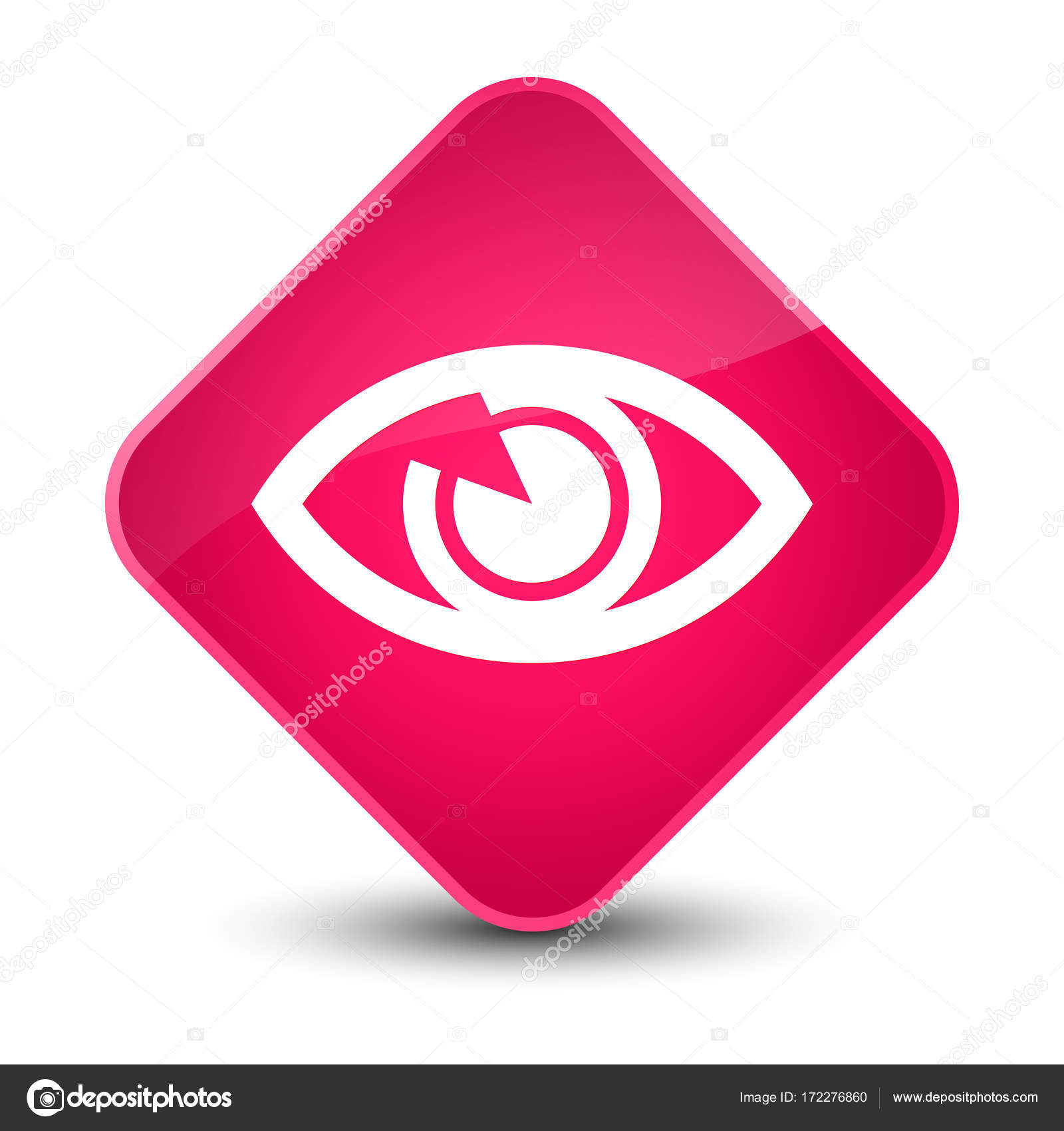 Eye icon elegant pink diamond button — Stock Photo © FR_Design #172276860
