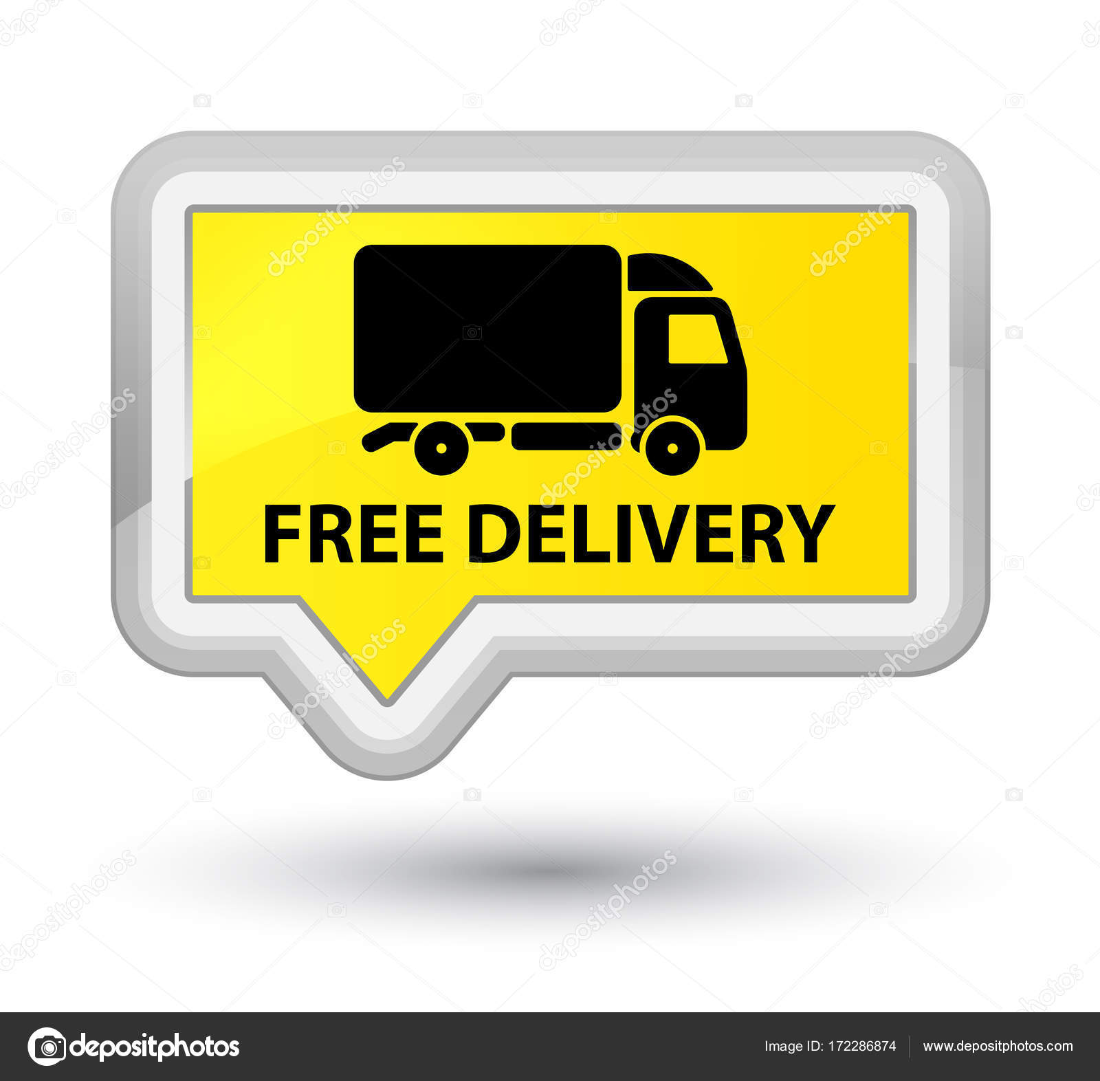 Free delivery prime yellow banner button — Stock Photo © FR_Design ...