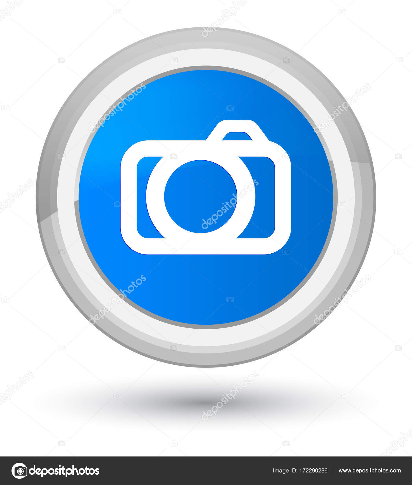 Camera icon prime cyan blue round button — Stock Photo © FR_Design ...