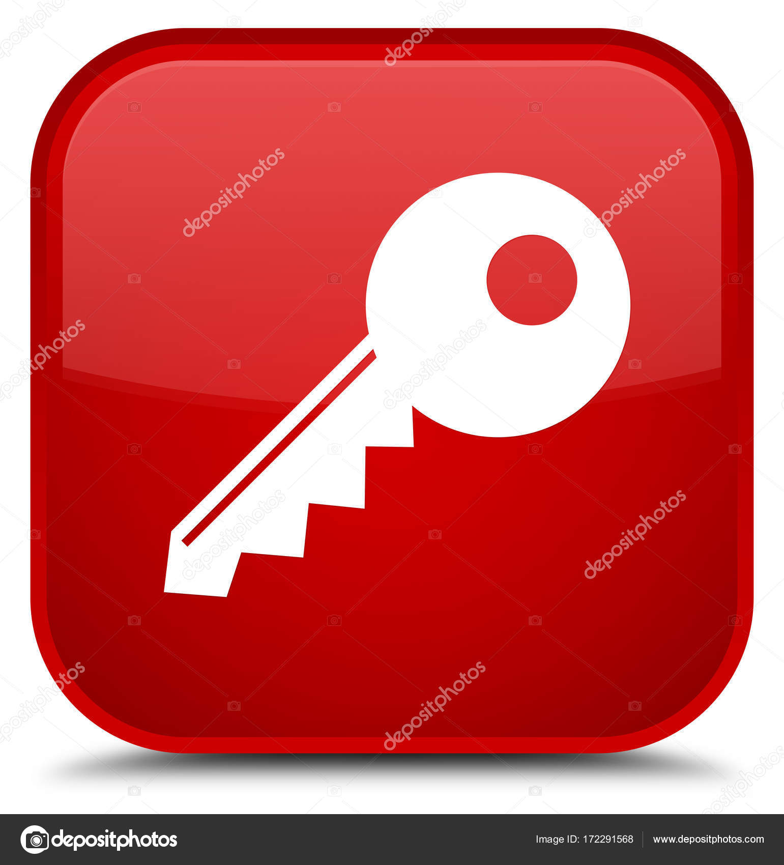 Key icon special red square button — Stock Photo © FR_Design #172291568