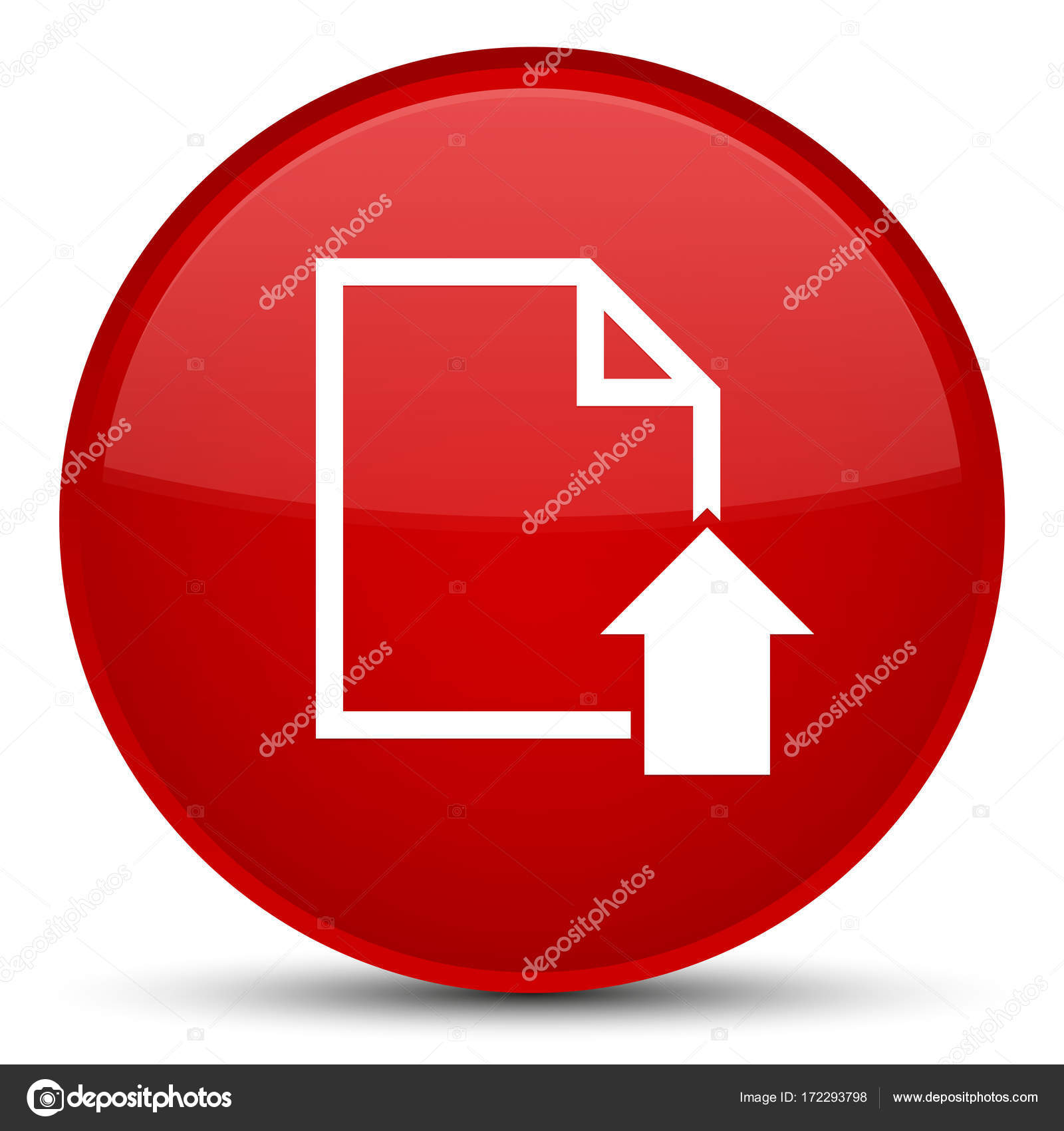Upload document icon special red round button — Stock Photo © FR_Design ...