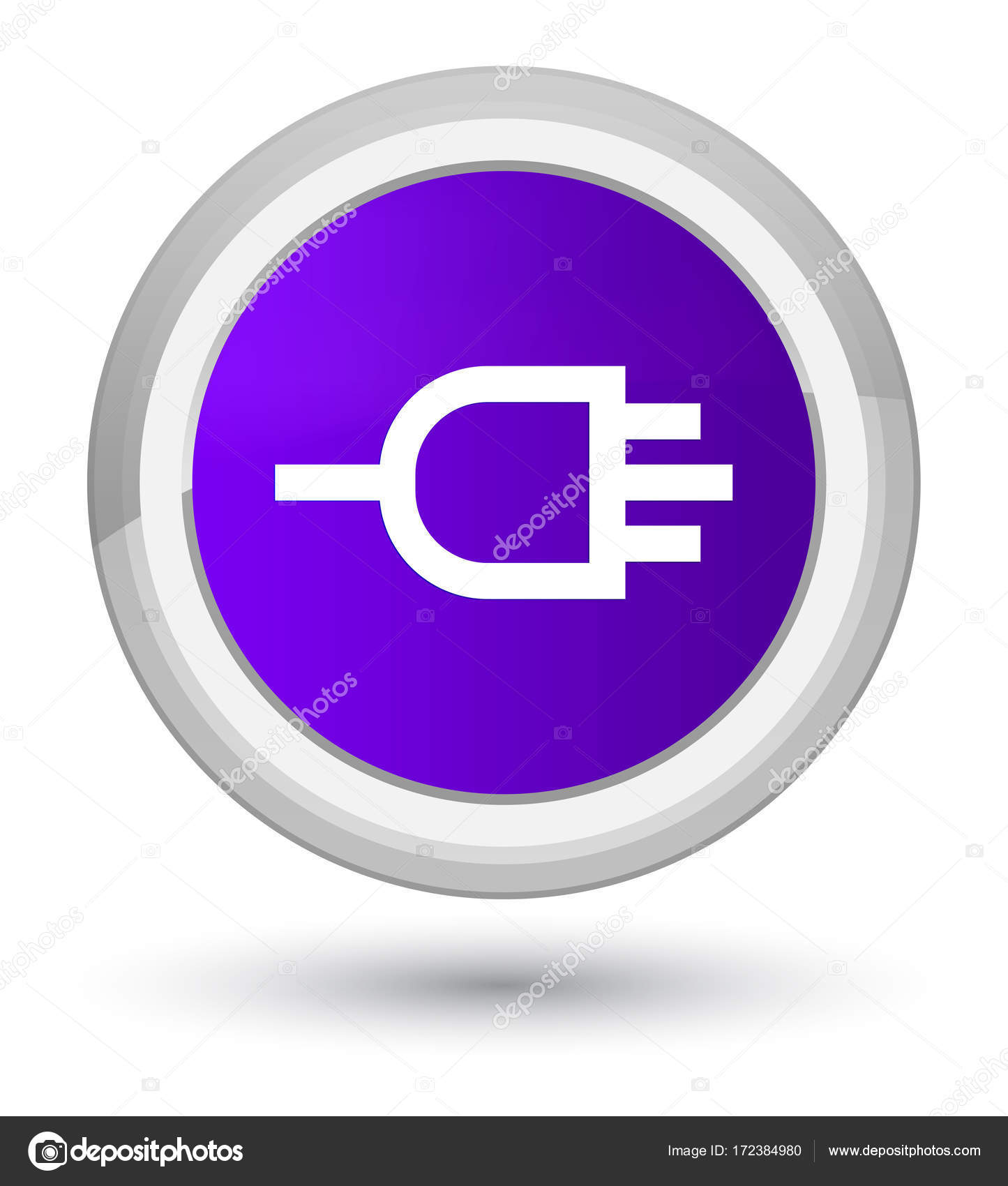 Connect icon prime purple round button — Stock Photo © FR_Design #172384980