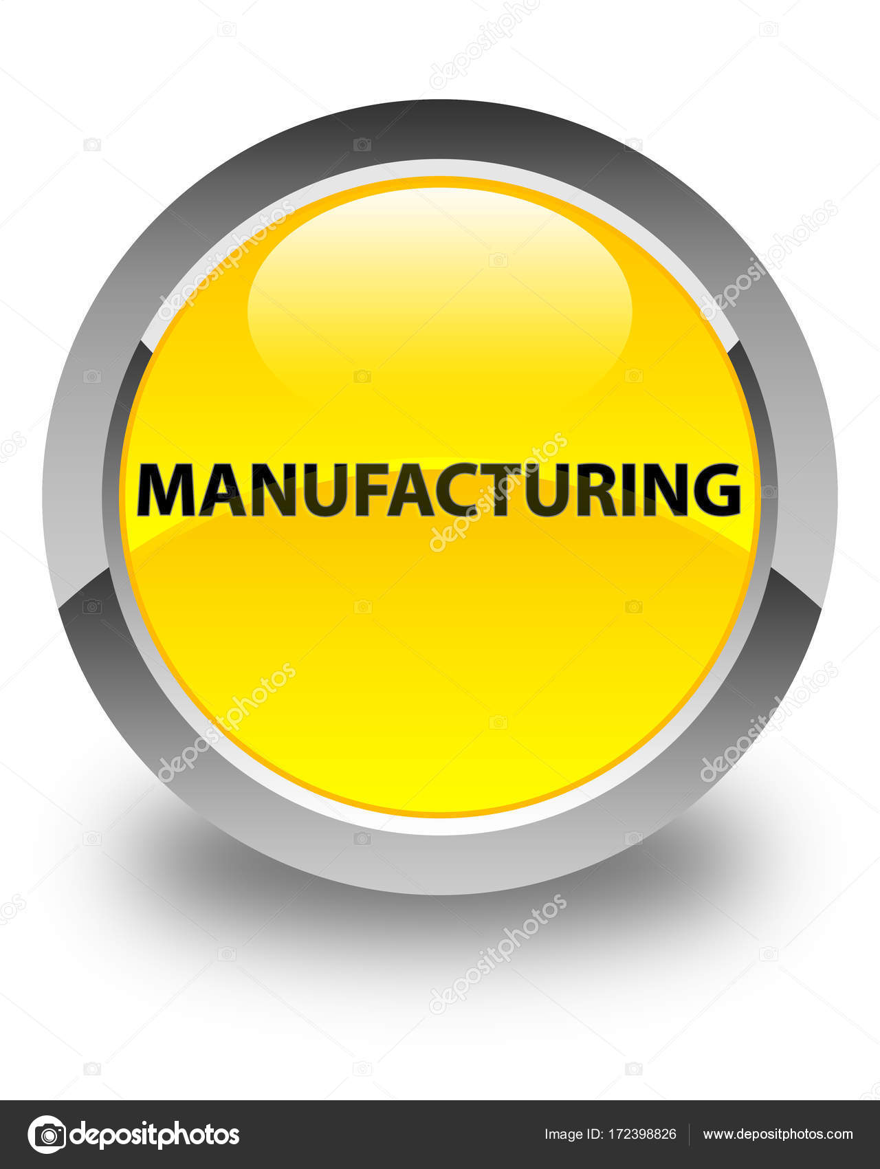 Manufacturing glossy yellow round button — Stock Photo © FR_Design ... Manufacturing glossy yellow round button — Stock Photo © FR_Design ...