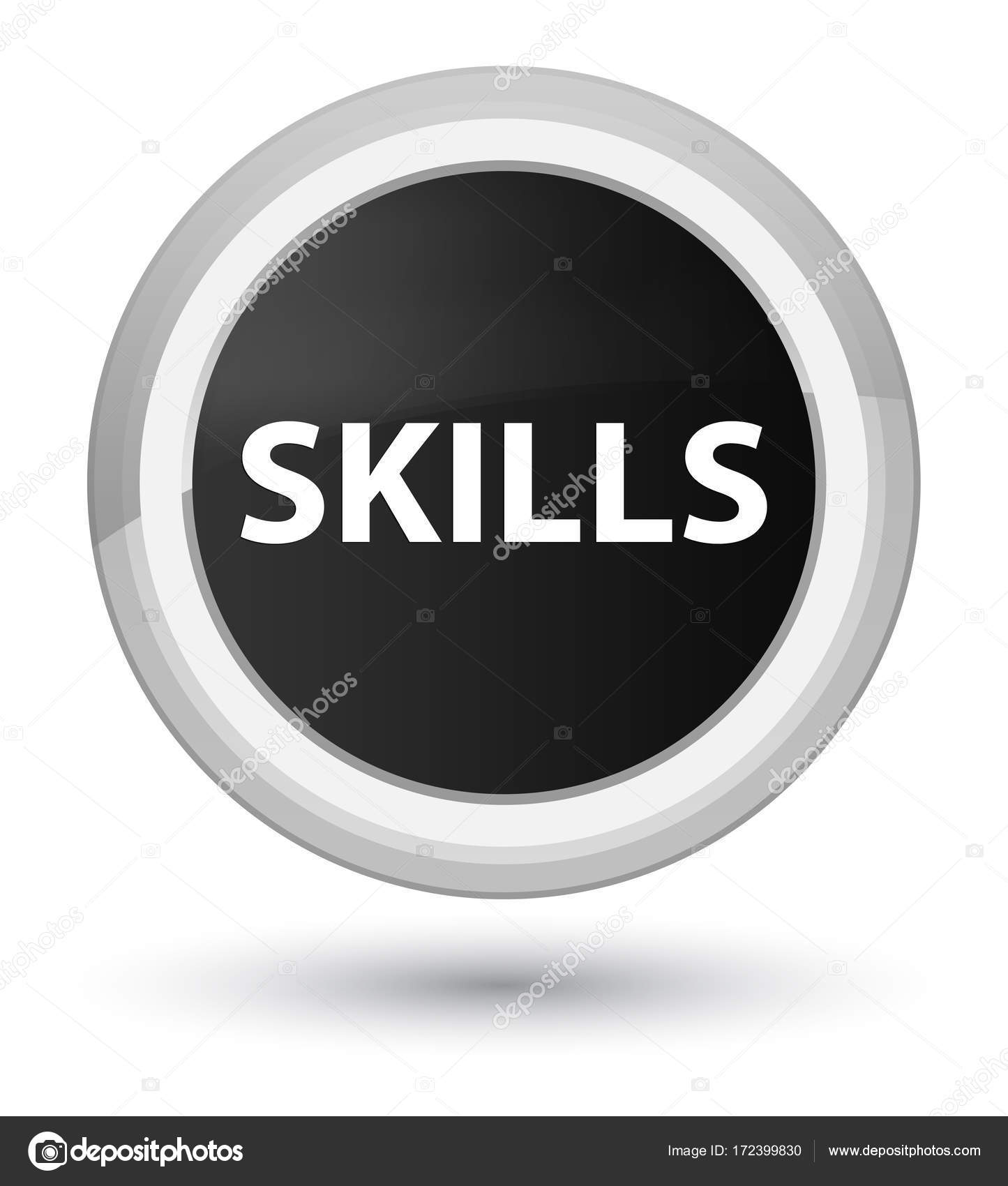 Skills prime black round button — Stock Photo © FR_Design #172399830