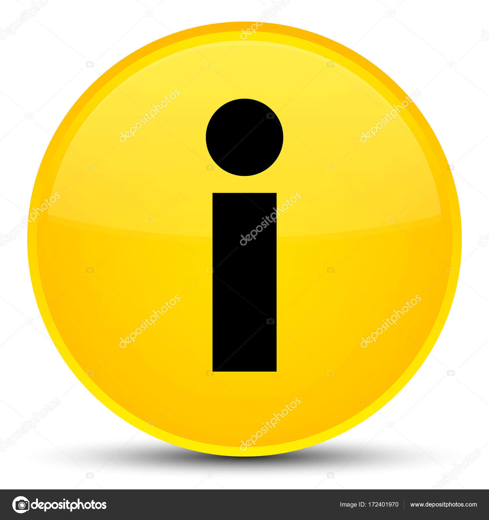 Info icon special yellow round button — Stock Photo © FR_Design #172401970