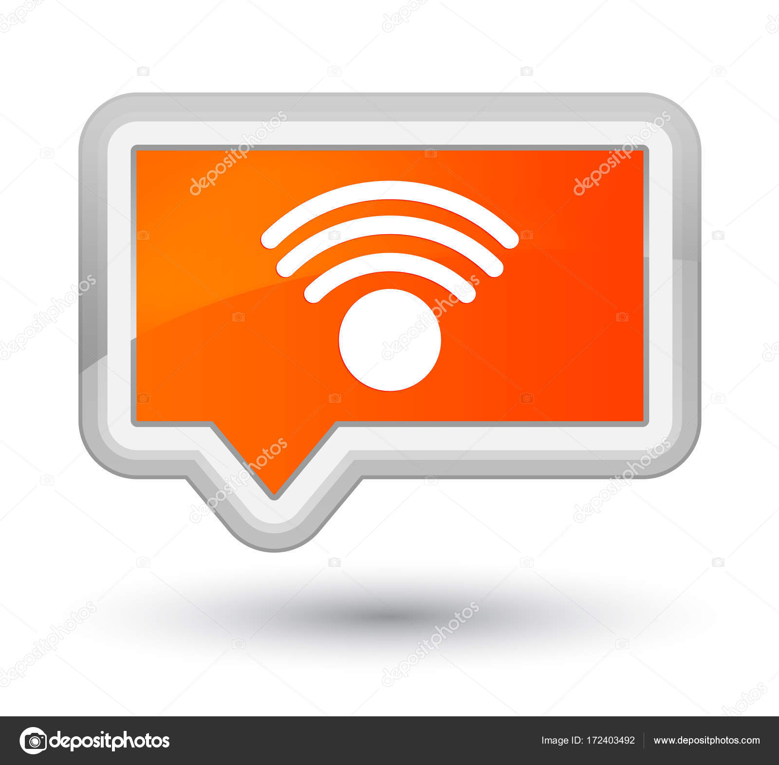 Wifi icon prime orange banner button — Stock Photo © FR_Design #172403492