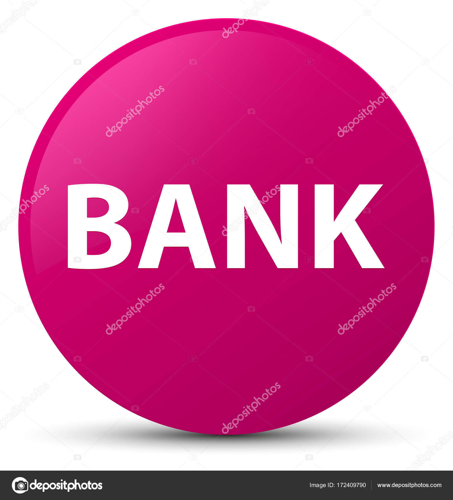 Bank pink round button — Stock Photo © FR_Design #172409790