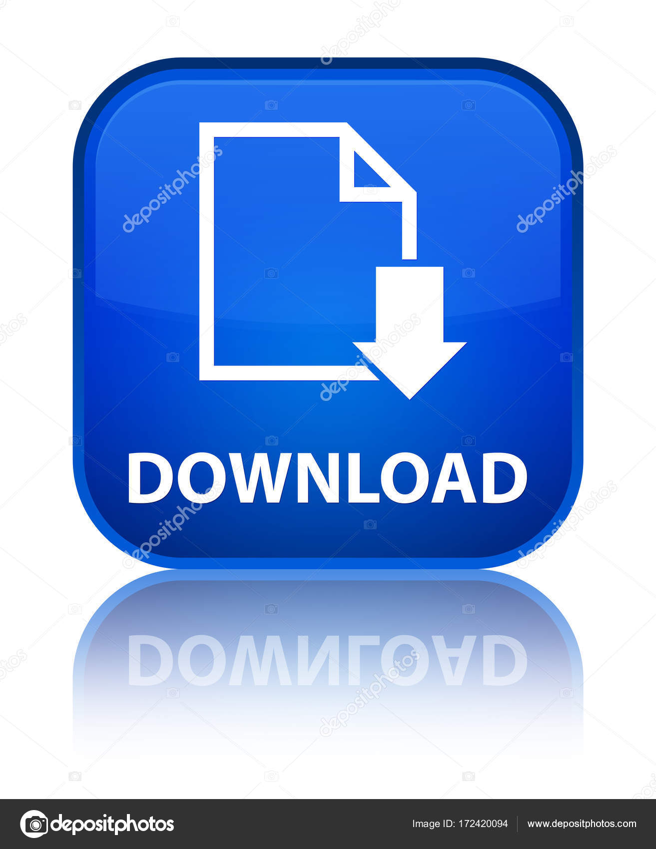 Download (document icon) special blue square button — Stock Photo © FR ...