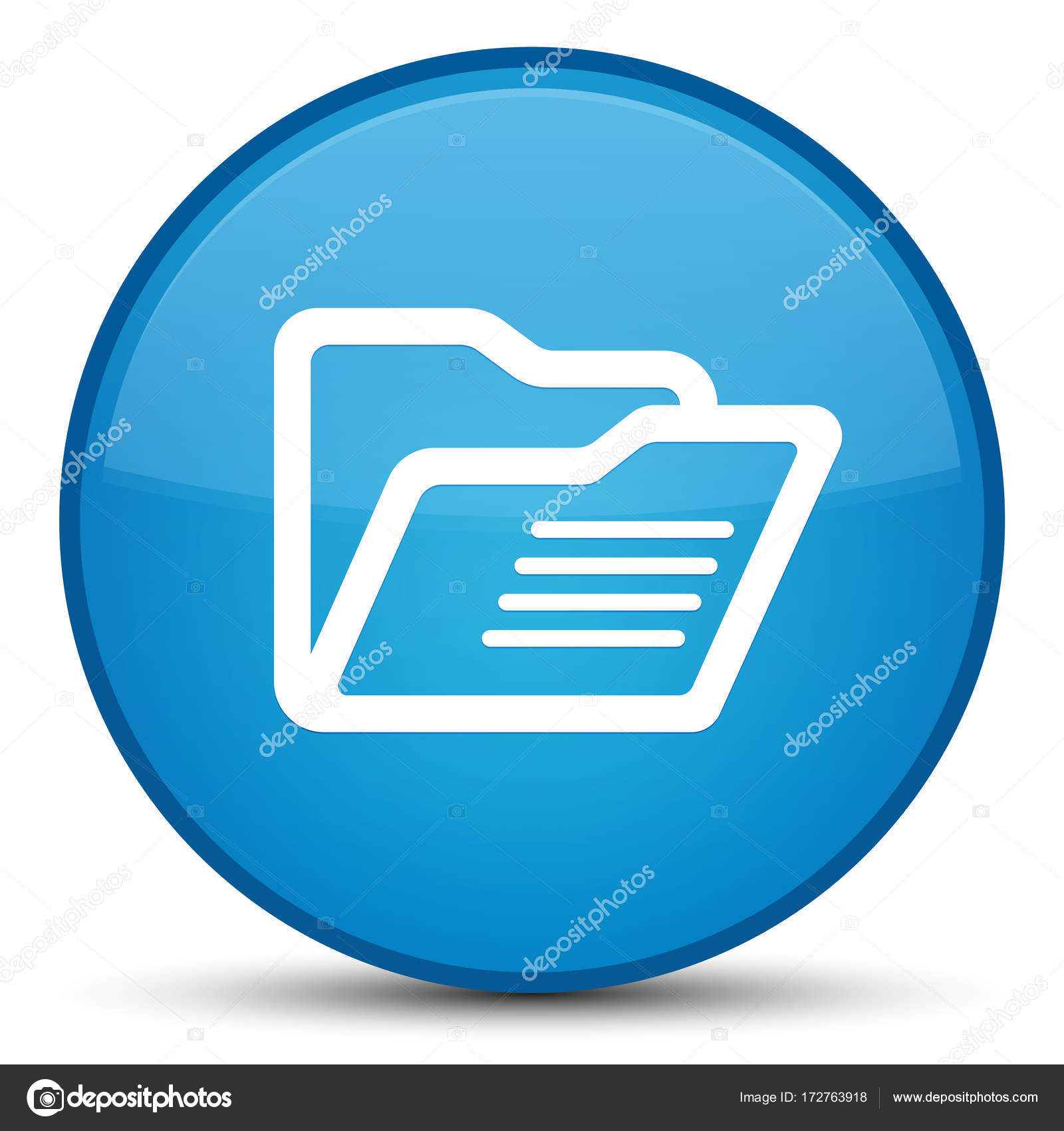 Folder icon special cyan blue round button — Stock Photo © FR_Design #172763918