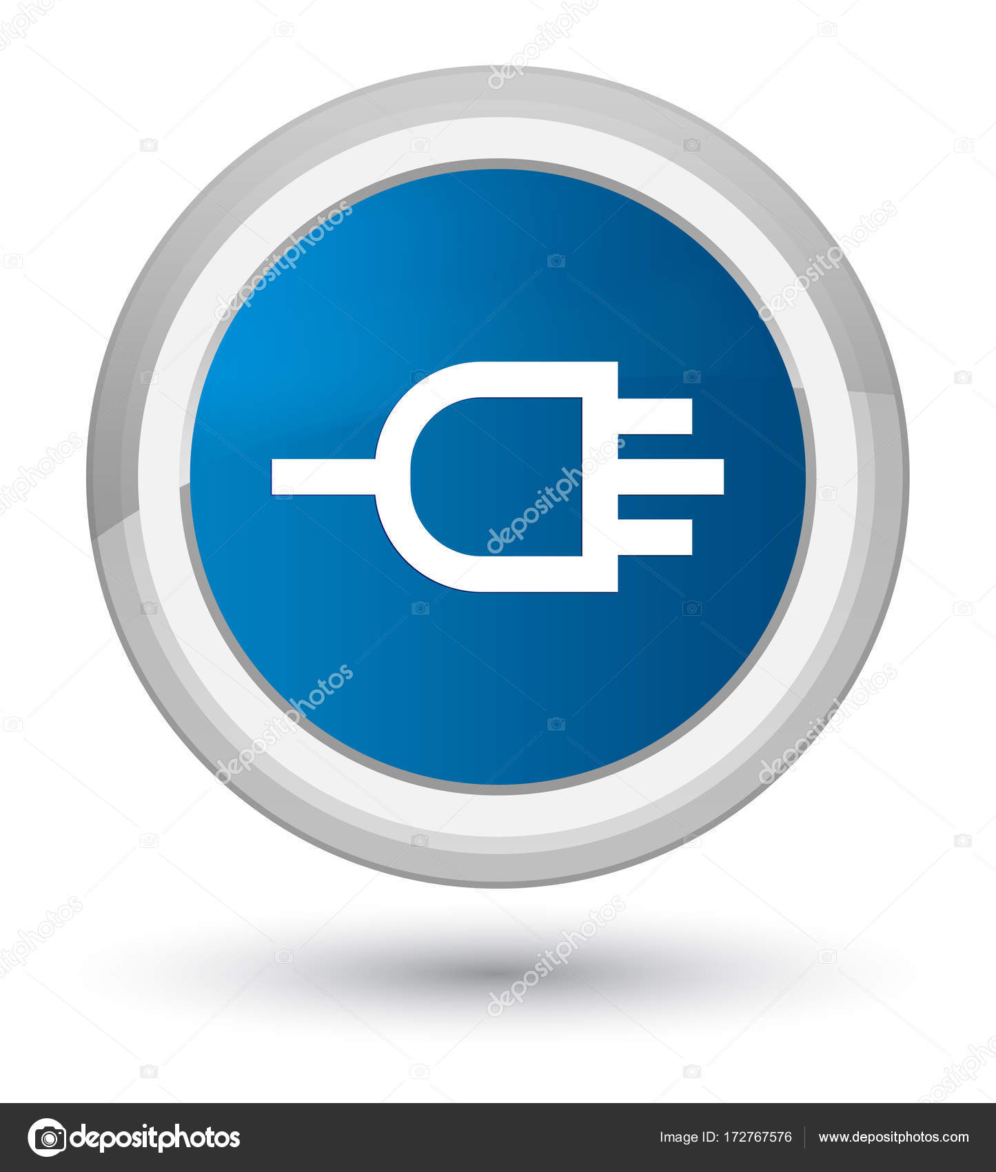 Connect icon prime blue round button — Stock Photo © FR_Design #172767576