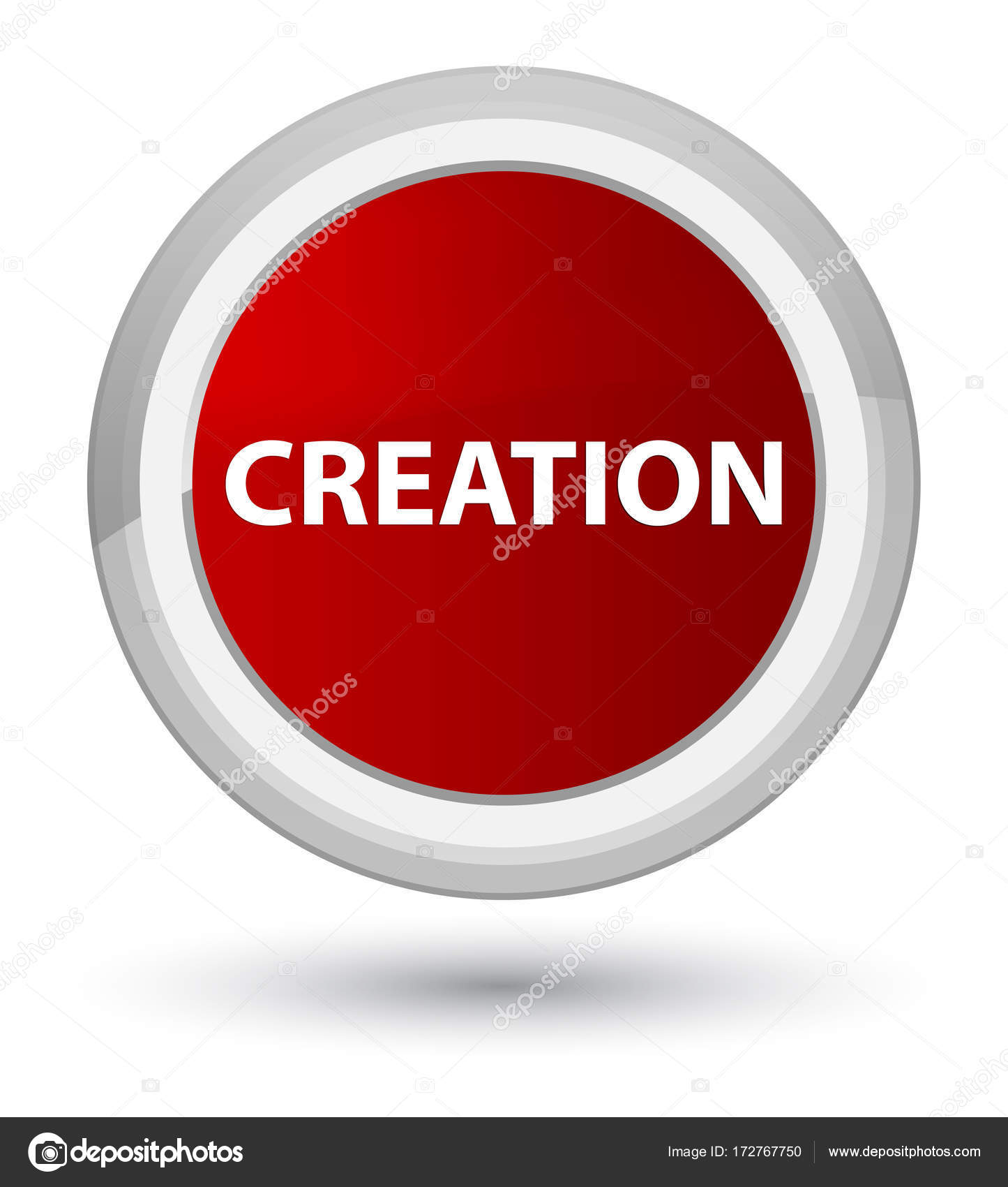 Creation prime red round button — Stock Photo © FR_Design #172767750