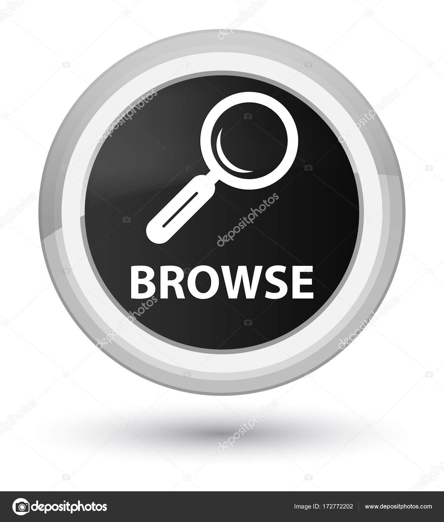 Browse prime black round button — Stock Photo © FR_Design #172772202