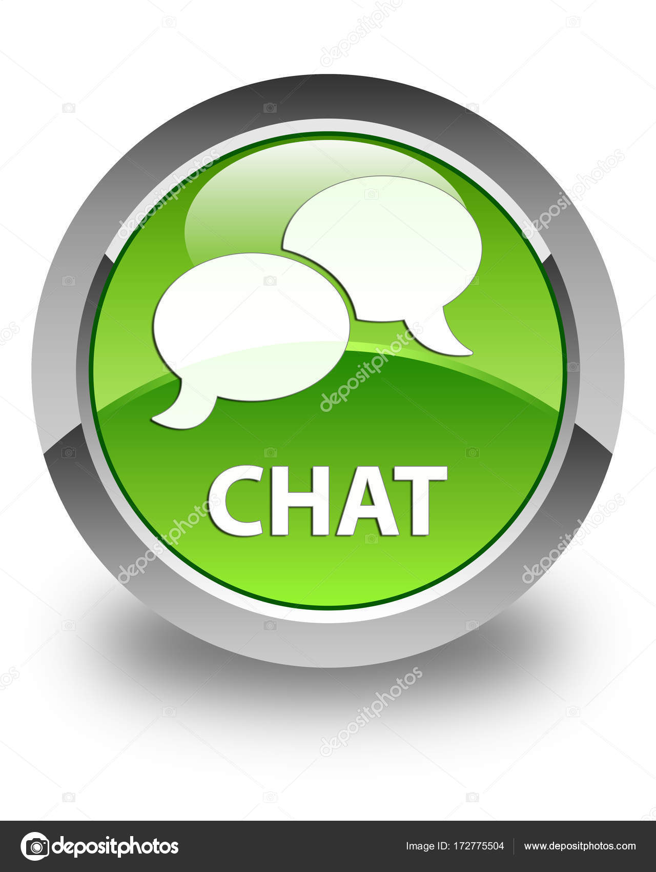Chat glossy green round button — Stock Photo © FR_Design #172775504 Chat glossy green round button — Stock Photo © FR_Design #172775504