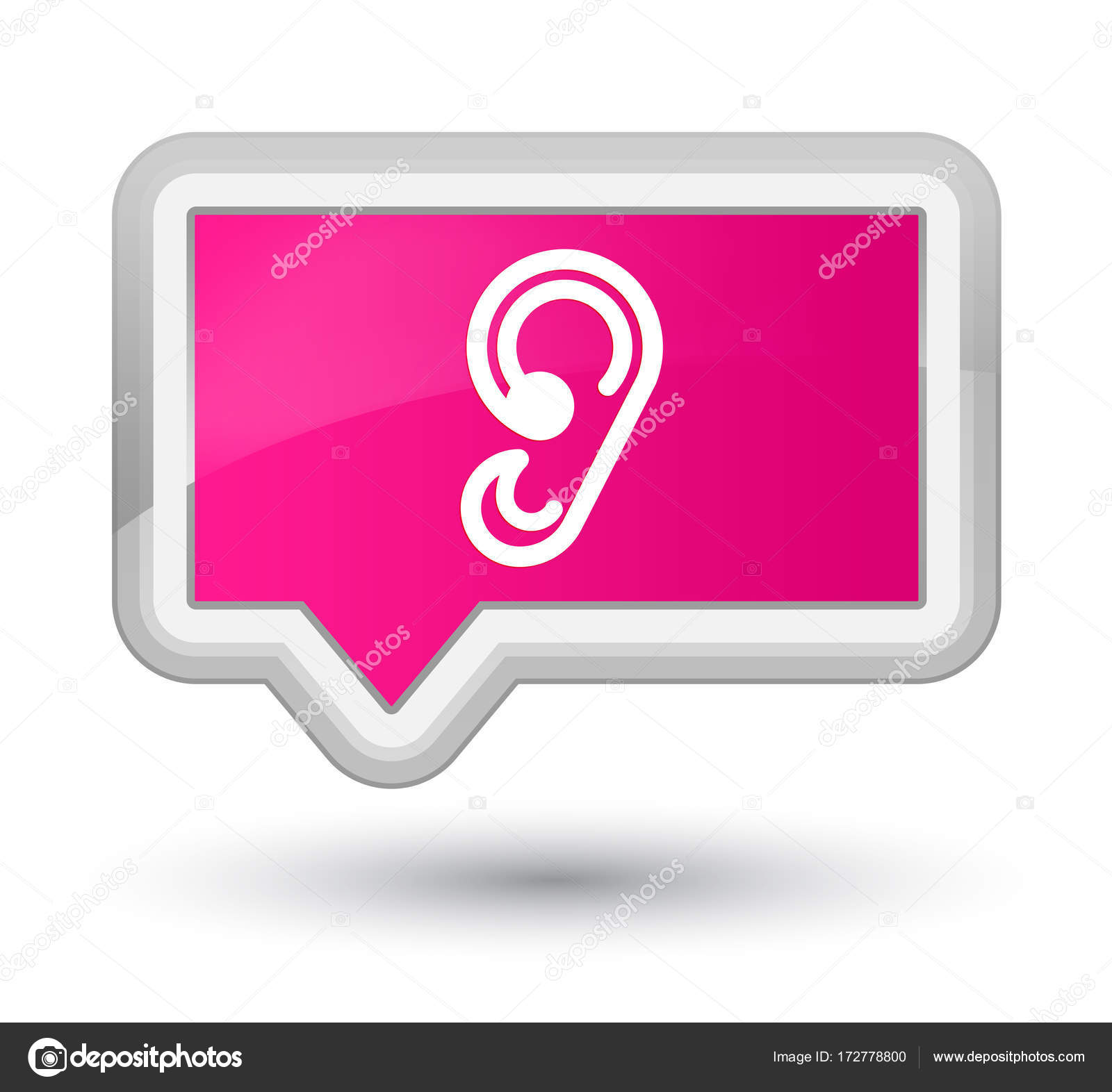 Ear icon prime pink banner button — Stock Photo © FR_Design #172778800
