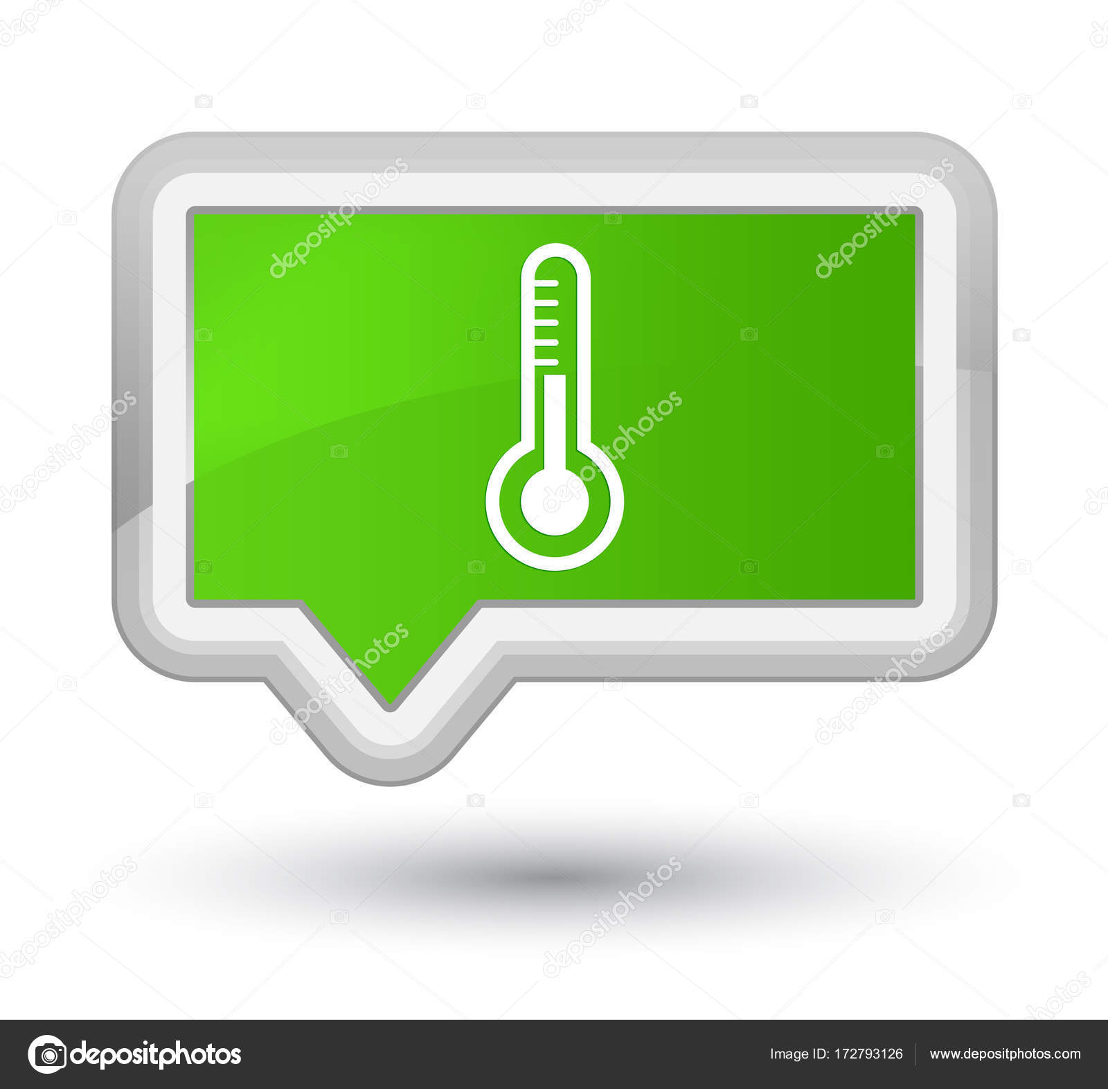 Thermometer icon prime soft green banner button — Stock Photo © FR ...