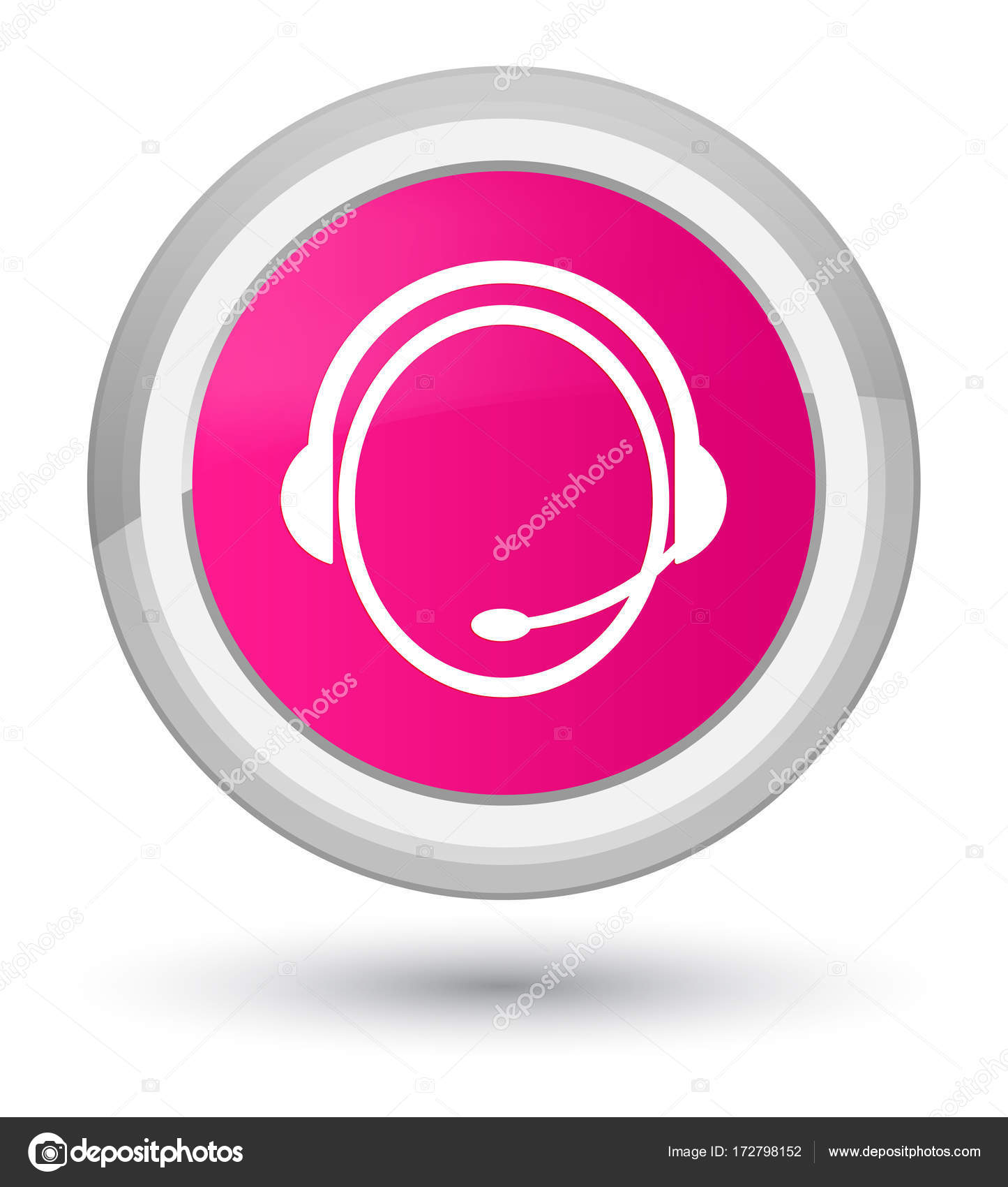 Customer care service icon prime pink round button — Stock Photo © FR ...