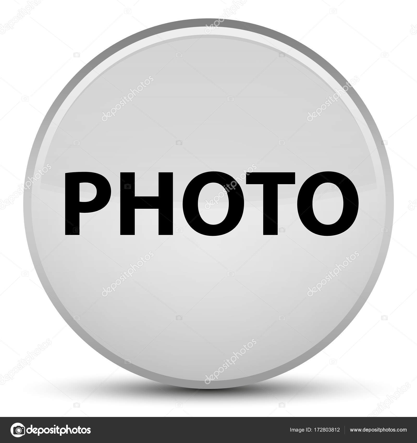 Photo special white round button — Stock Photo © FR_Design #172803812