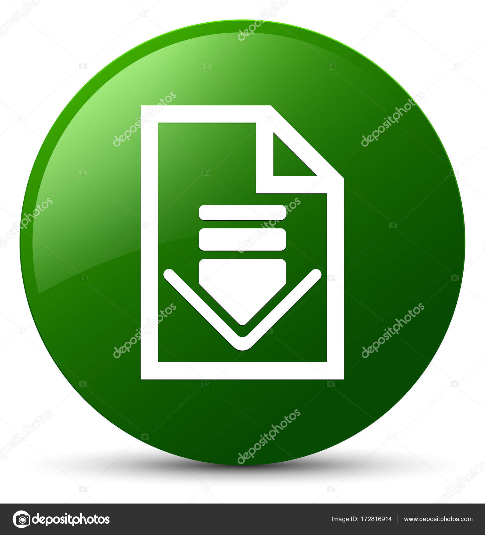 Download document icon green round button — Stock Photo © FR_Design ...
